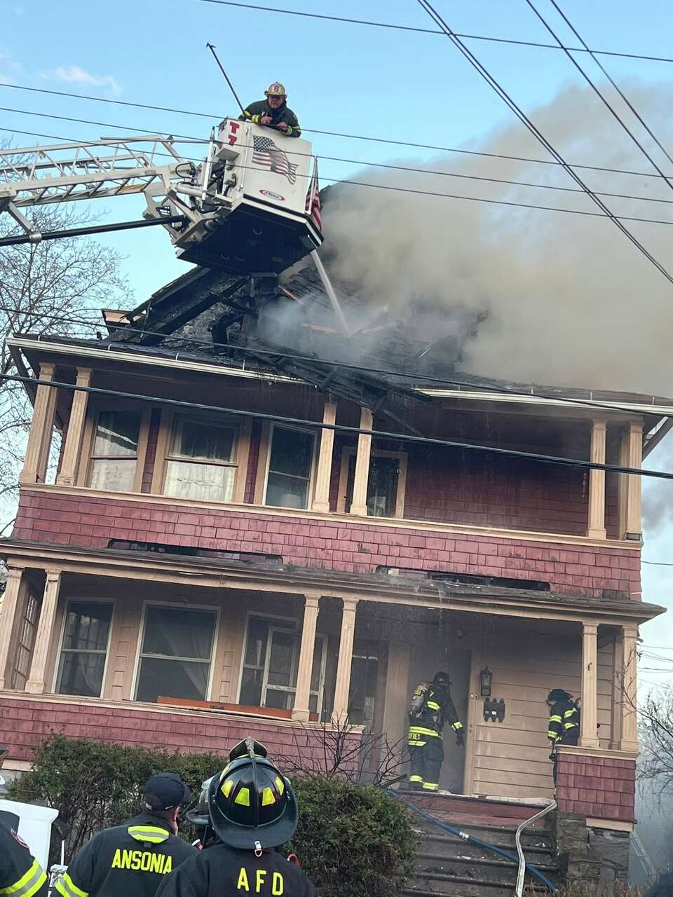 Fire erupts at Ansonia home on Hubbell Avenue, officials say