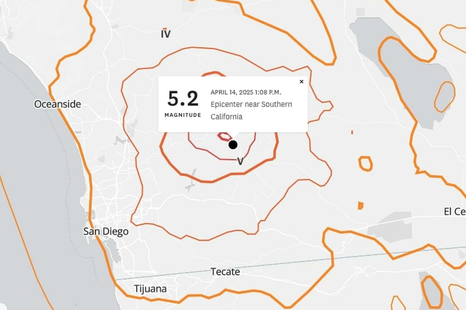 5.2 magnitude earthquake rocks San Diego County