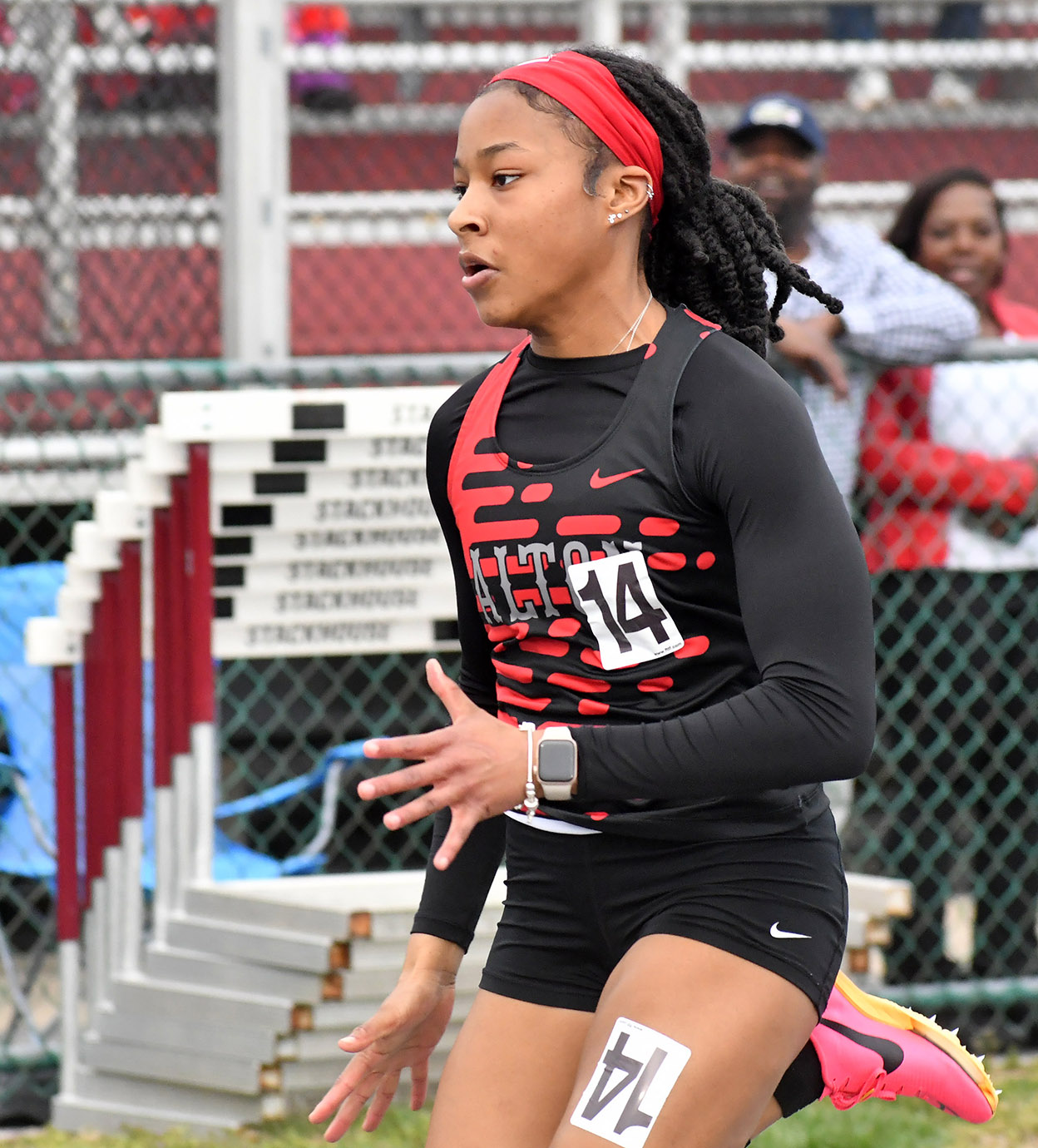 Alton High girls track team sets two school records at own invite