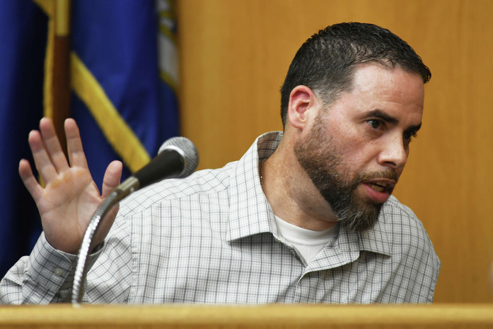 Jose Morales testifies at trial that intruders killed Ansonia mom