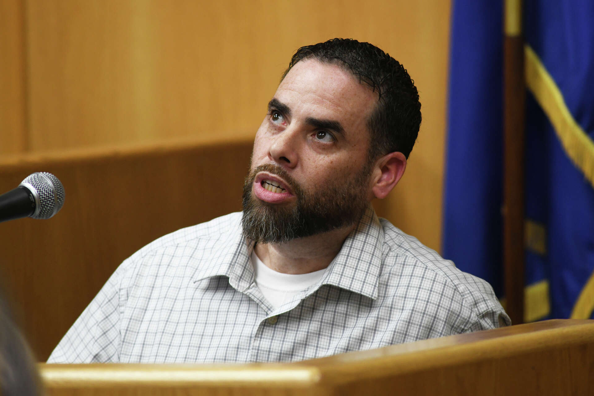 Jose Morales testifies at trial that intruders killed Ansonia mom