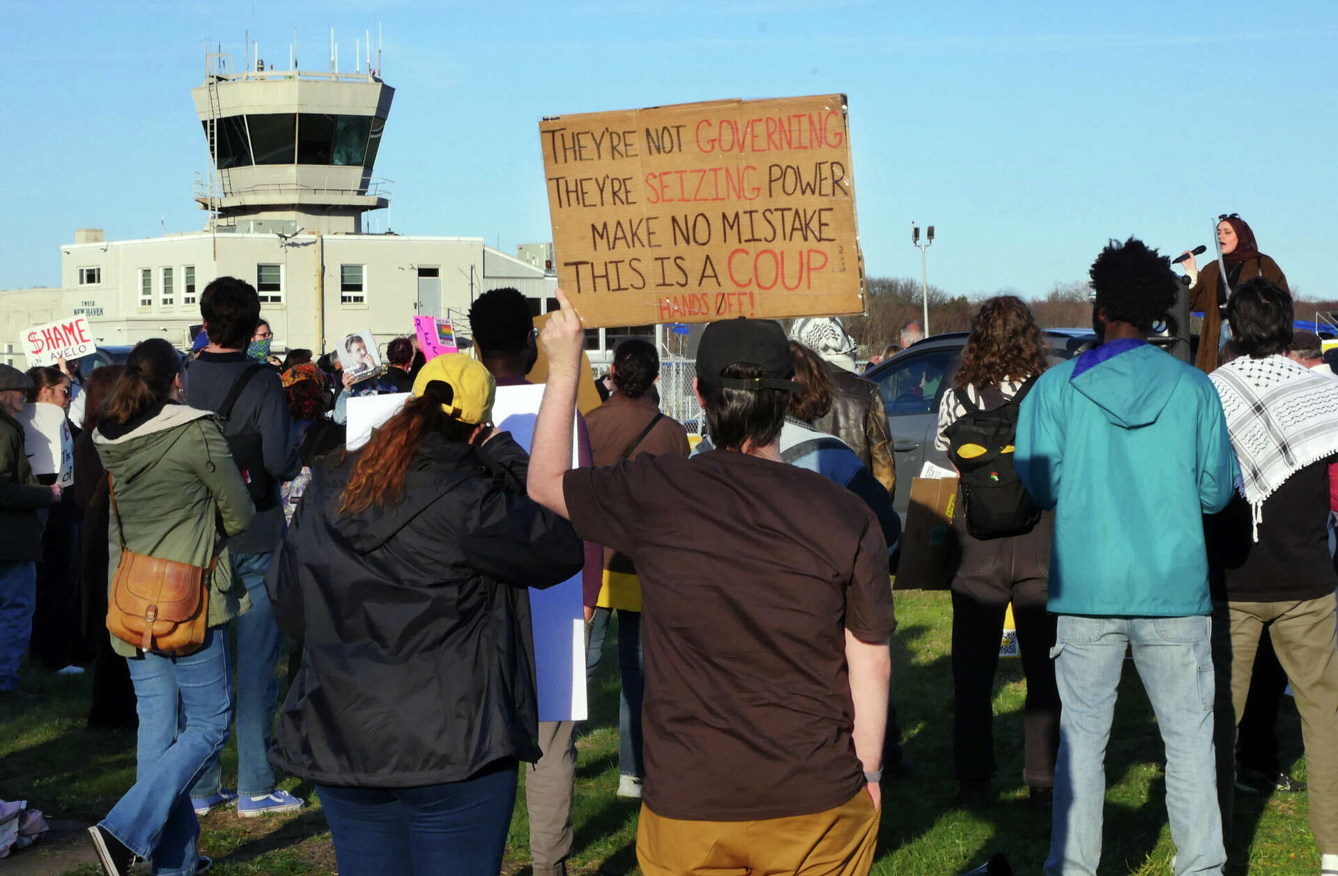 Hundreds rally in New Haven to protest Avelo ICE deportation flights