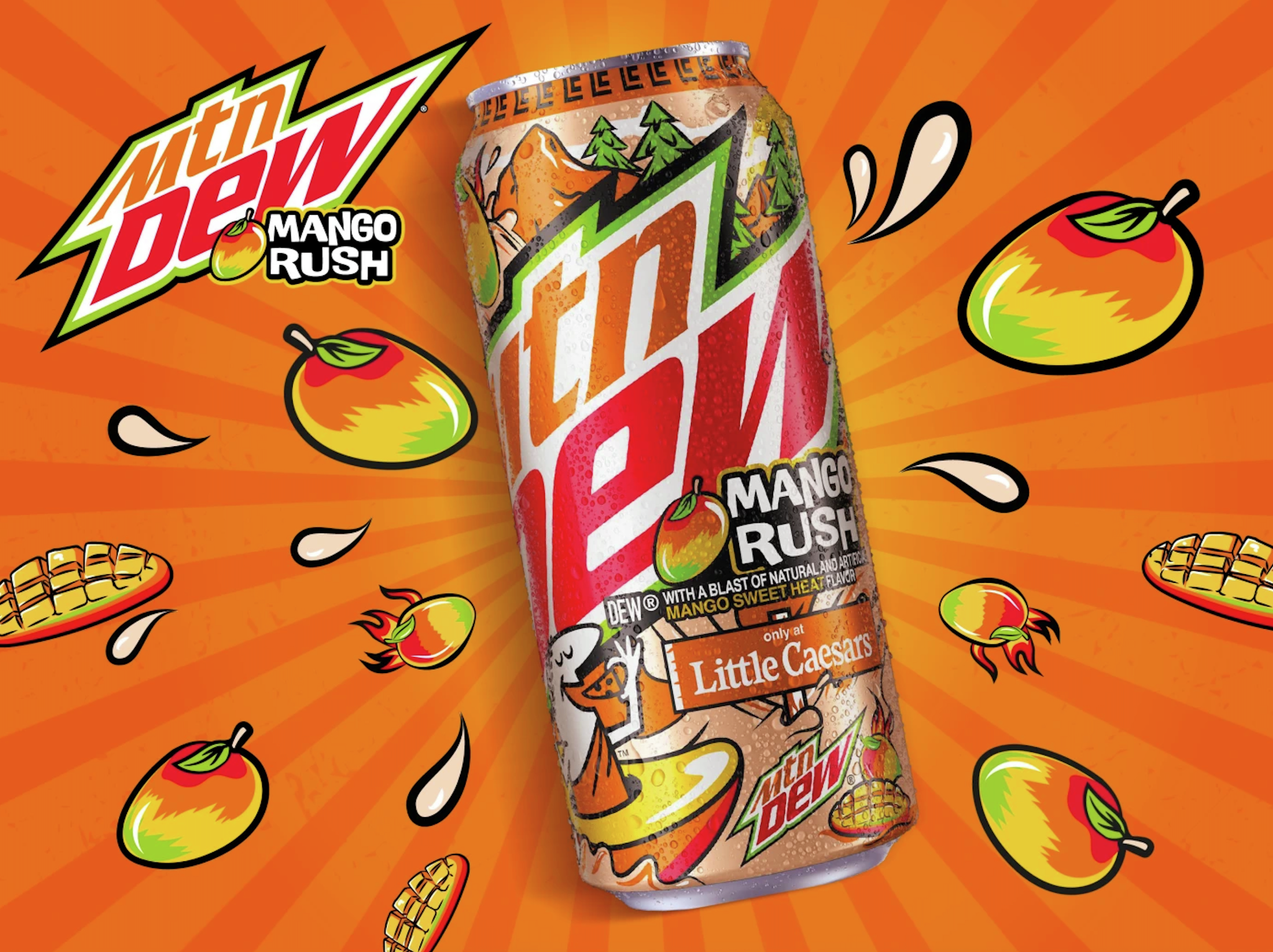 Little Caesars teams with Mountain Dew for new Mango Rush soda