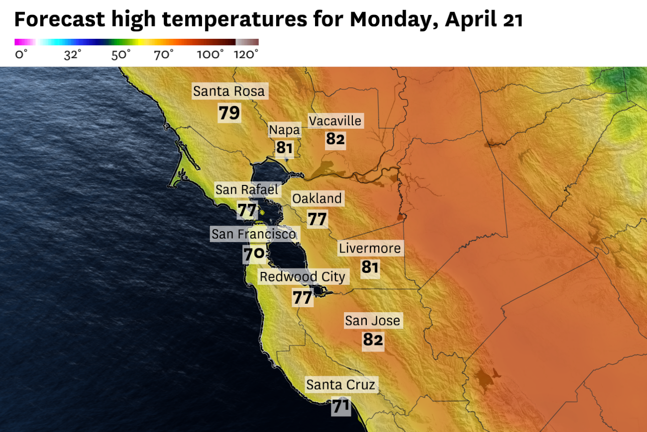 Bay Area weather: Here’s how the marine layer will vary this week