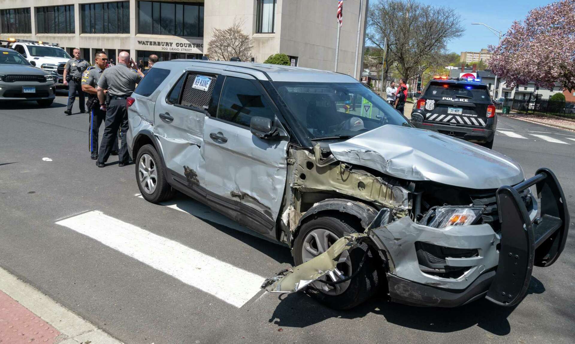 Police chase box truck through downtown Waterbury ending in crash
