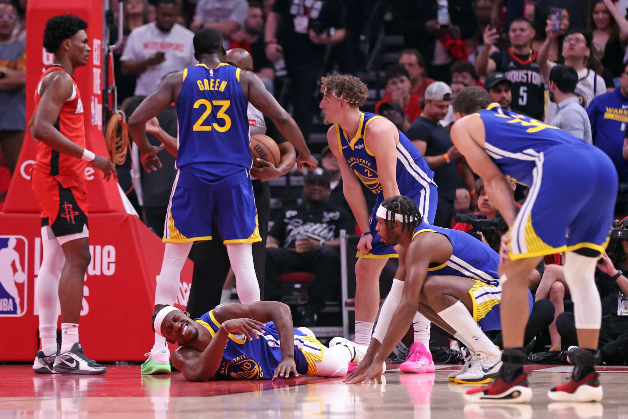 Warriors’ Jimmy Butler knocked out of Game 2, slated for MRI exam