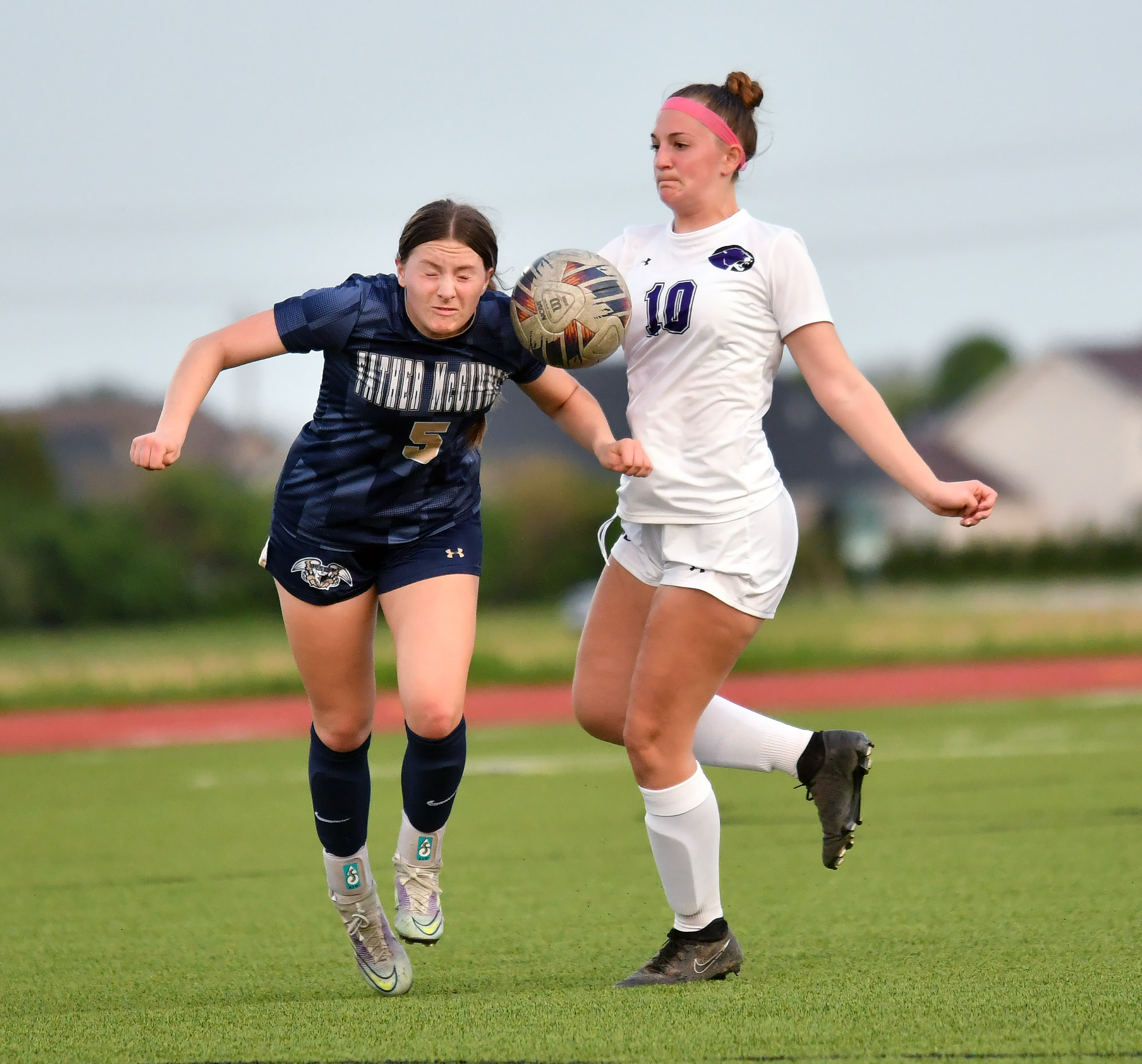 Father McGivney girls soccer hosts Breese Central in Glen Carbon, IL