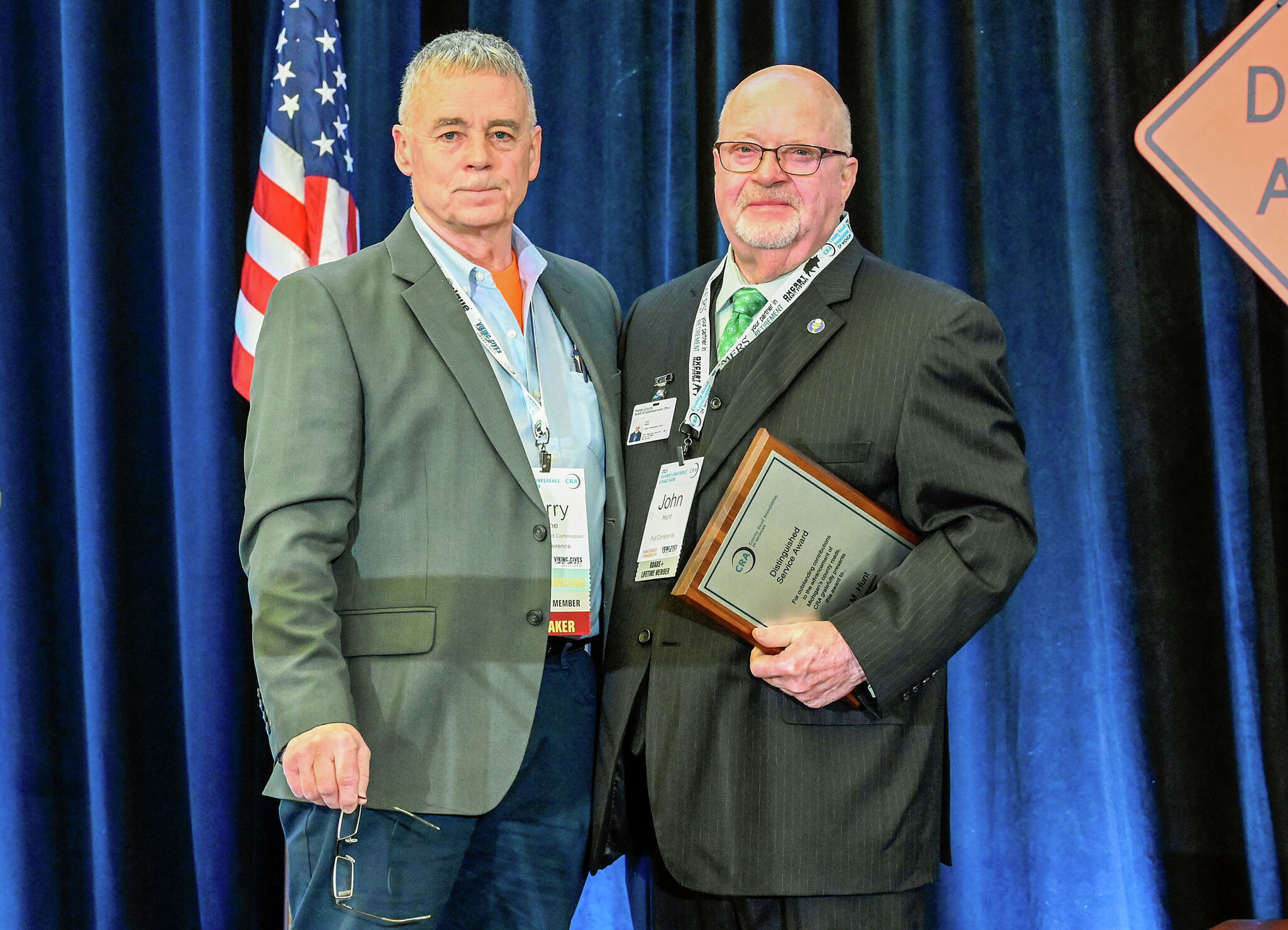John Hunt honored with statewide service award for road work