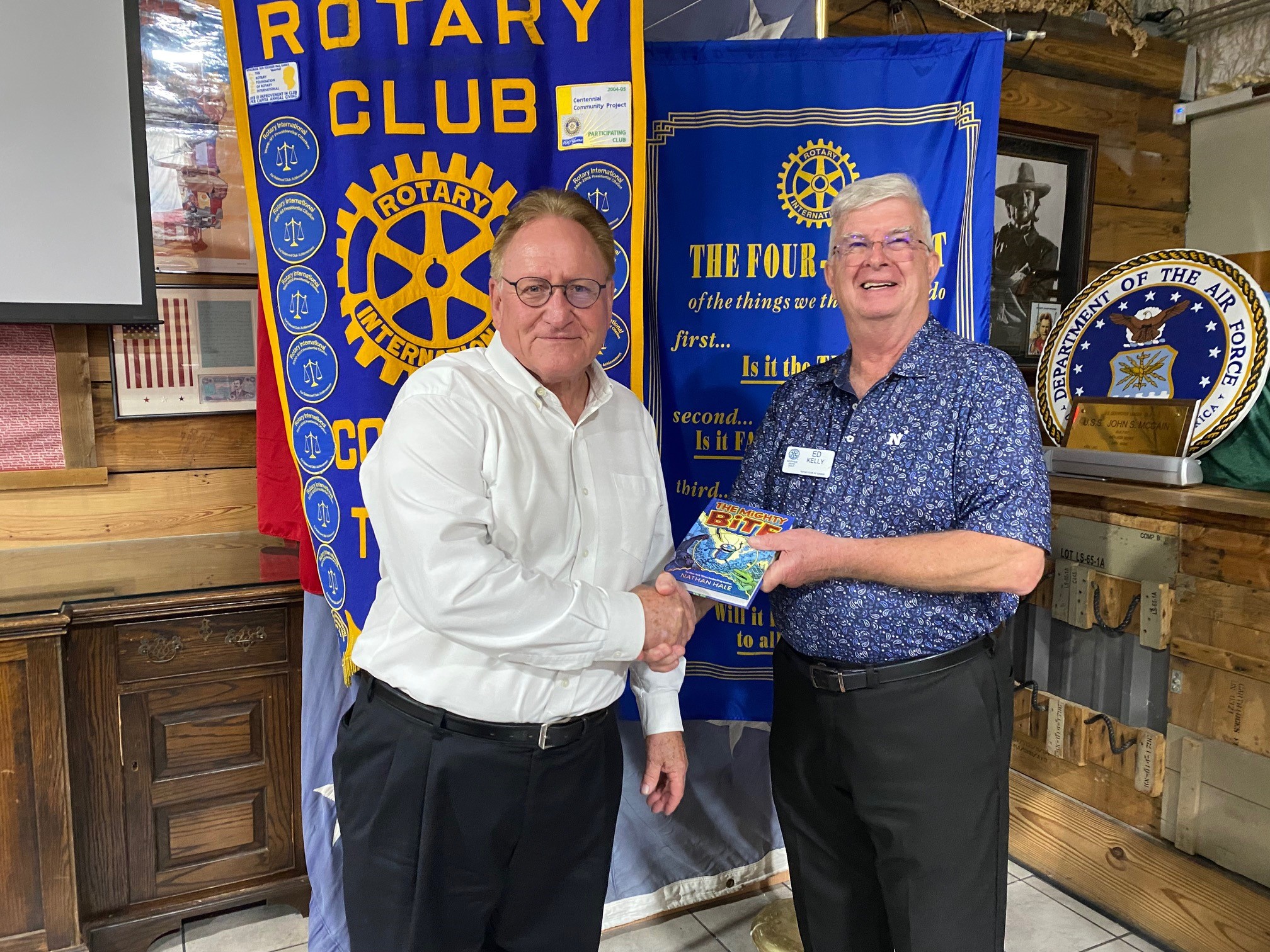 Judge Mark Keough, staff update club members on upcoming road bond