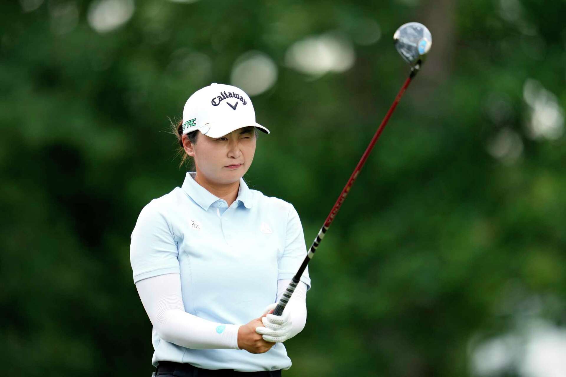 Yan Liu scores a double eagle to take lead at Chevron Championship