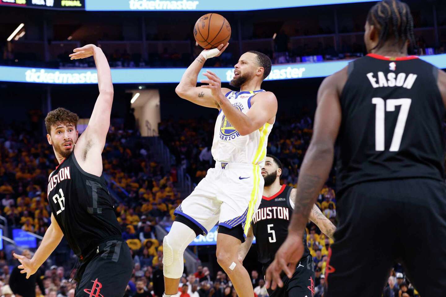 Steph Curry carries Warriors without Butler to Game 3 win over Rockets Steph Curry carries Warriors without Butler to Game 3 win over Rockets