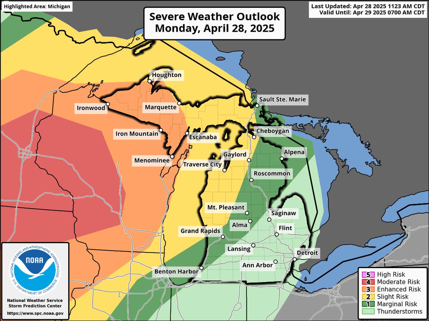 Michigan severe weather chances increase tonight, run through tomorrow