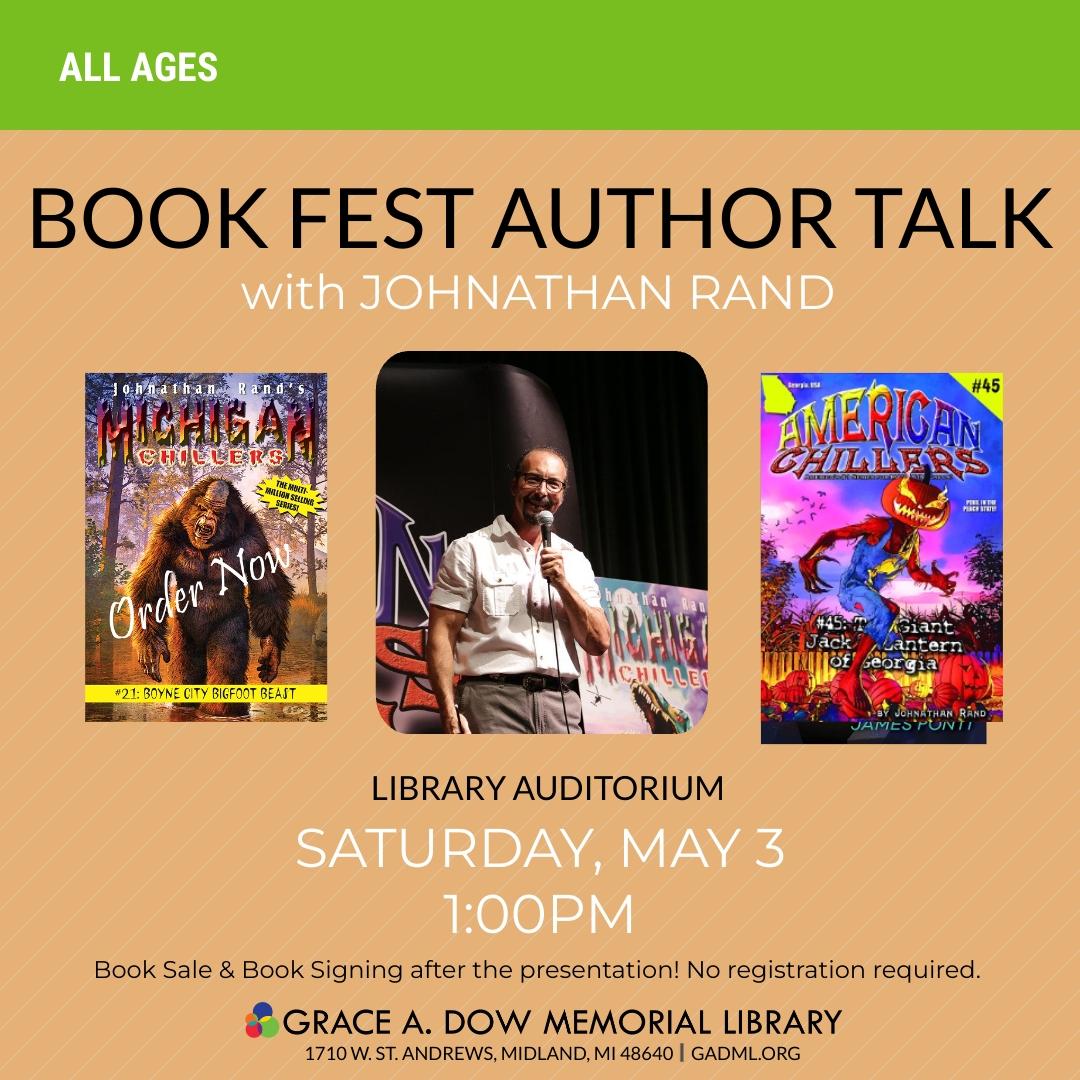 Meet Michigan Chillers author Jonathan Rand at GADML Book Fest