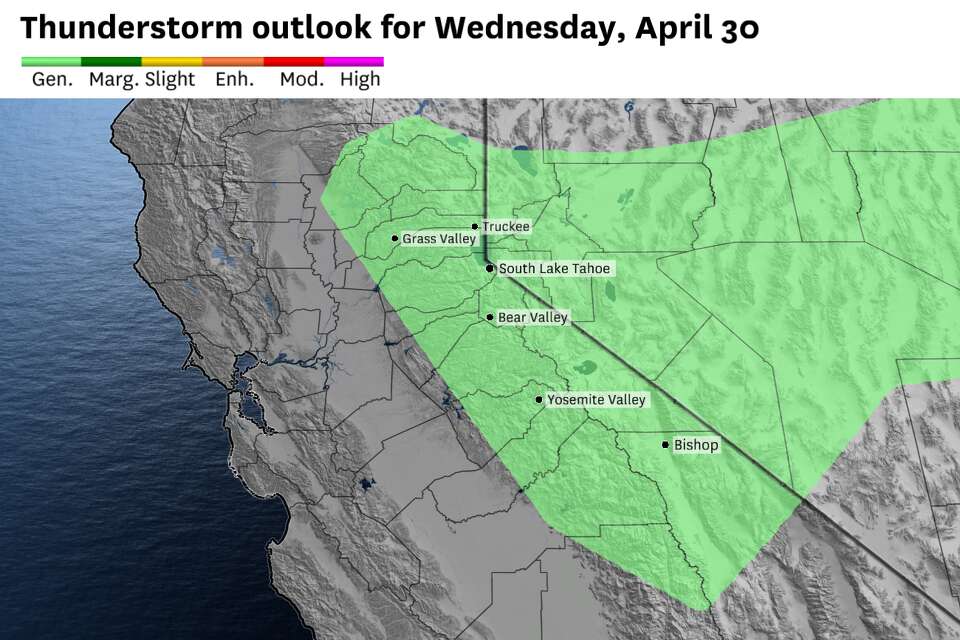 California storm pattern to bring rain, wind, thunderstorms