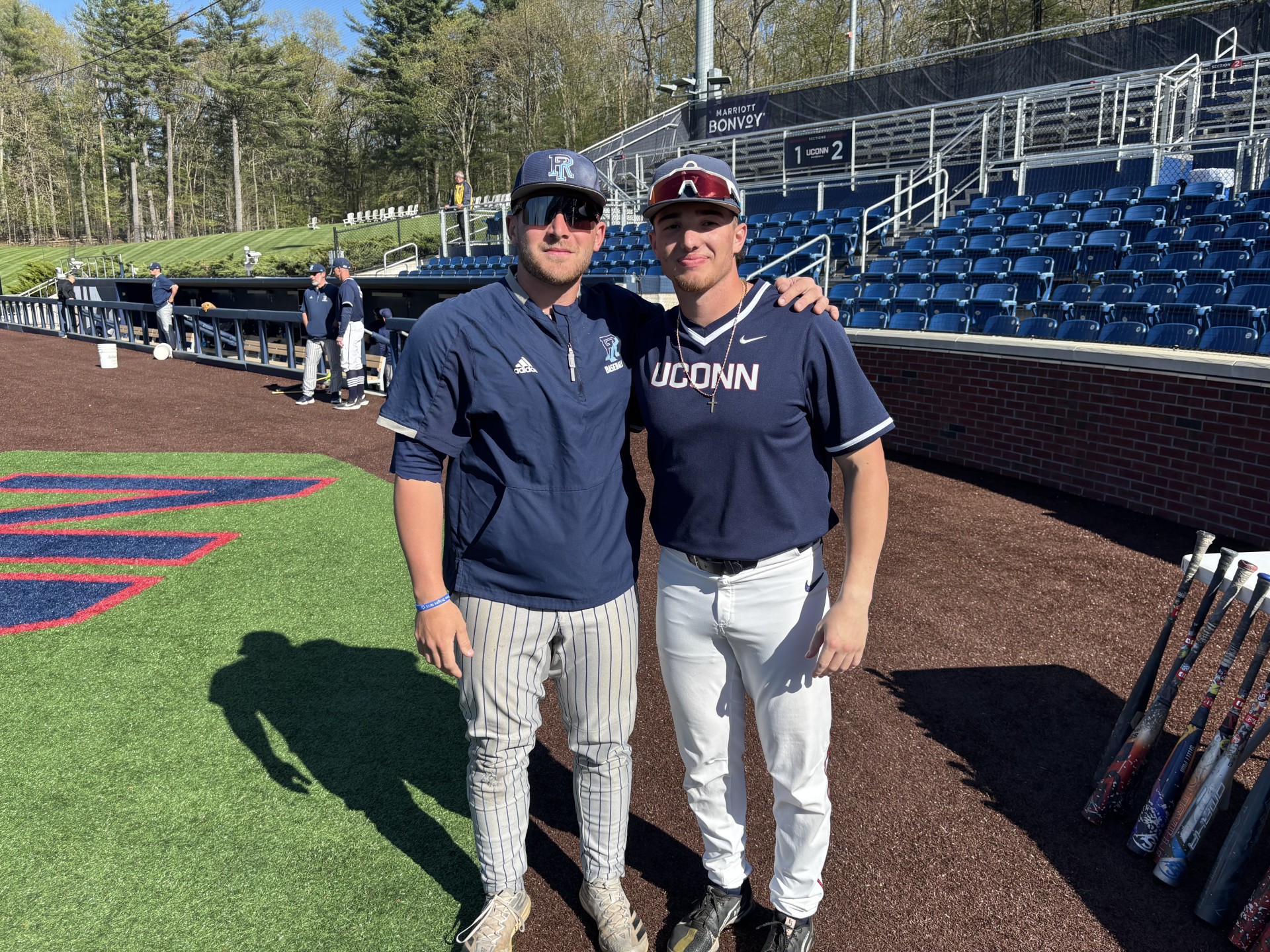 Best friends making impact for UConn, URI baseball teams