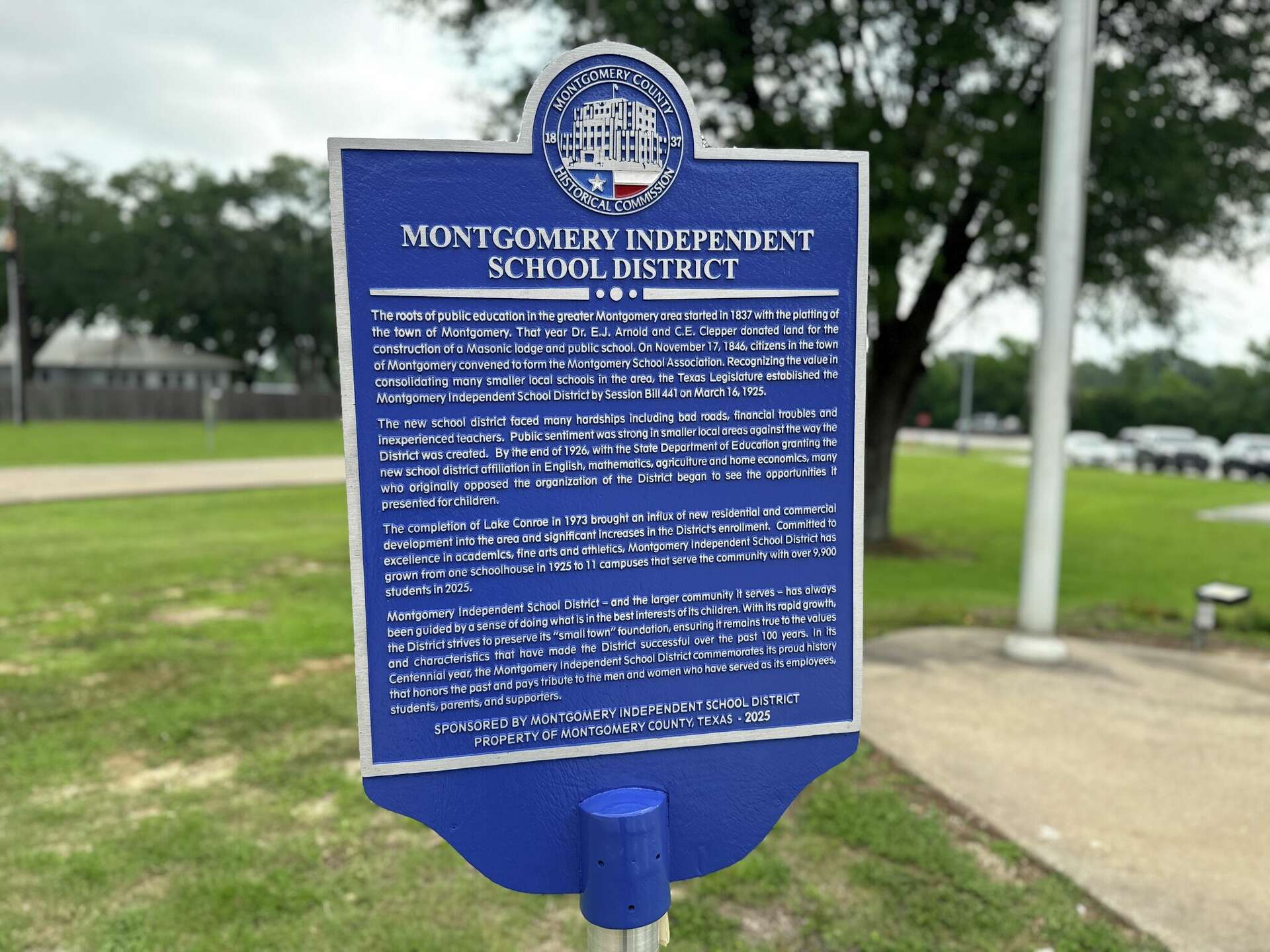 Montgomery ISD celebrates 100 years with new historical marker