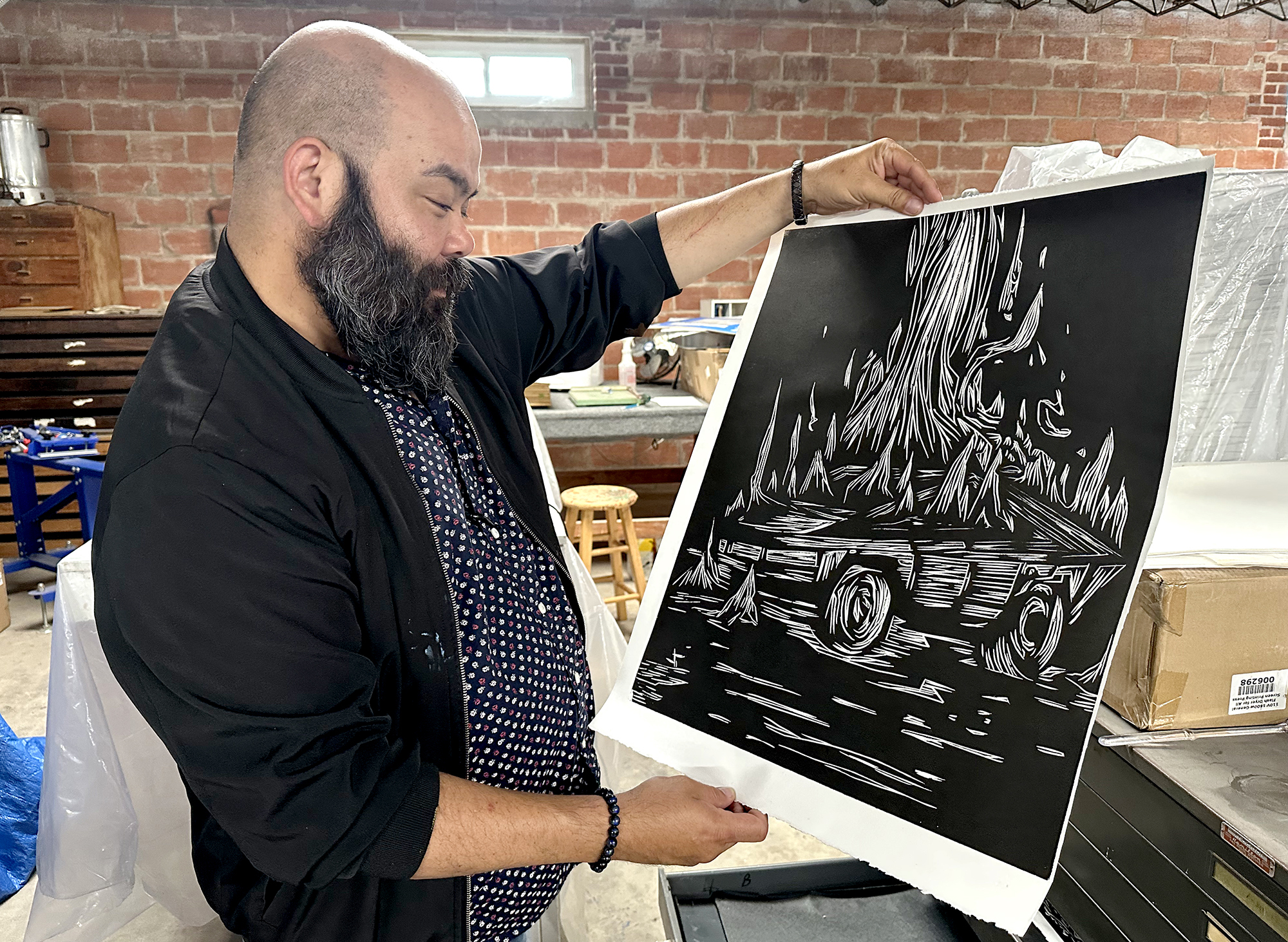 Maurice Abelman launches interactive art show at Beaumont Art League