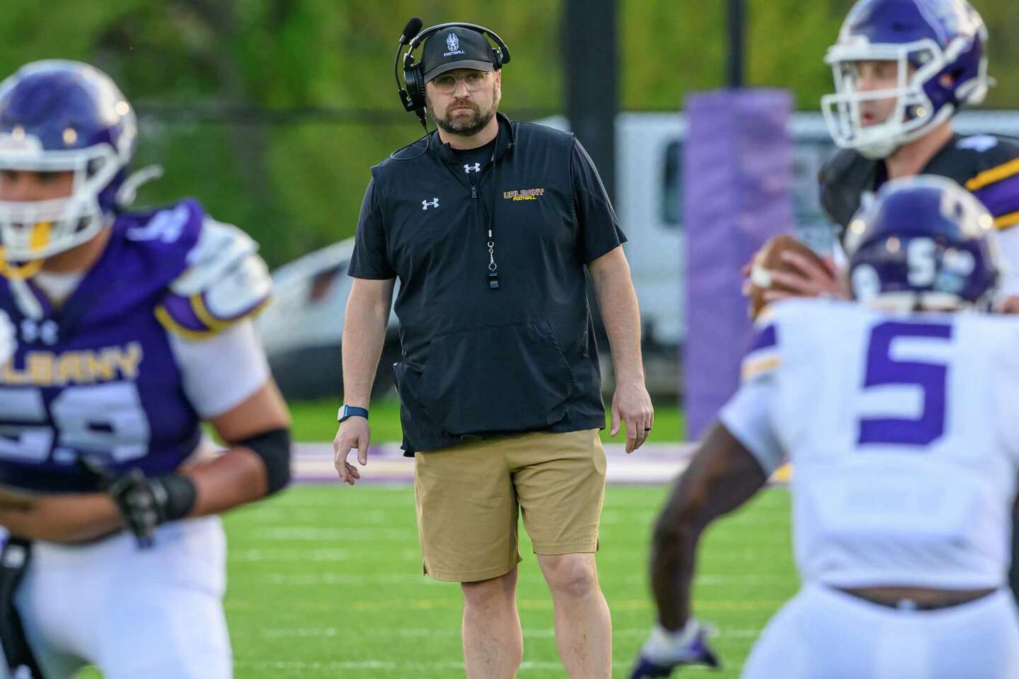 Jared Verse makes appearance at UAlbany football Spring Game