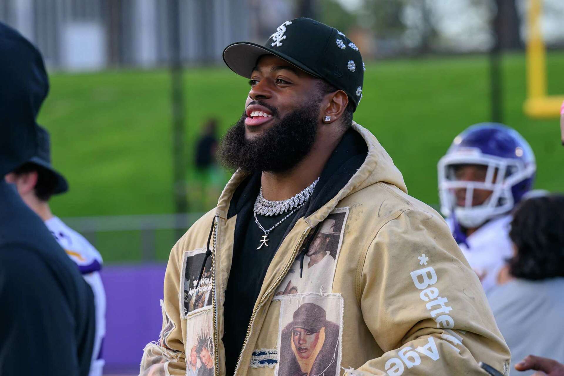 Jared Verse makes appearance at UAlbany football Spring Game