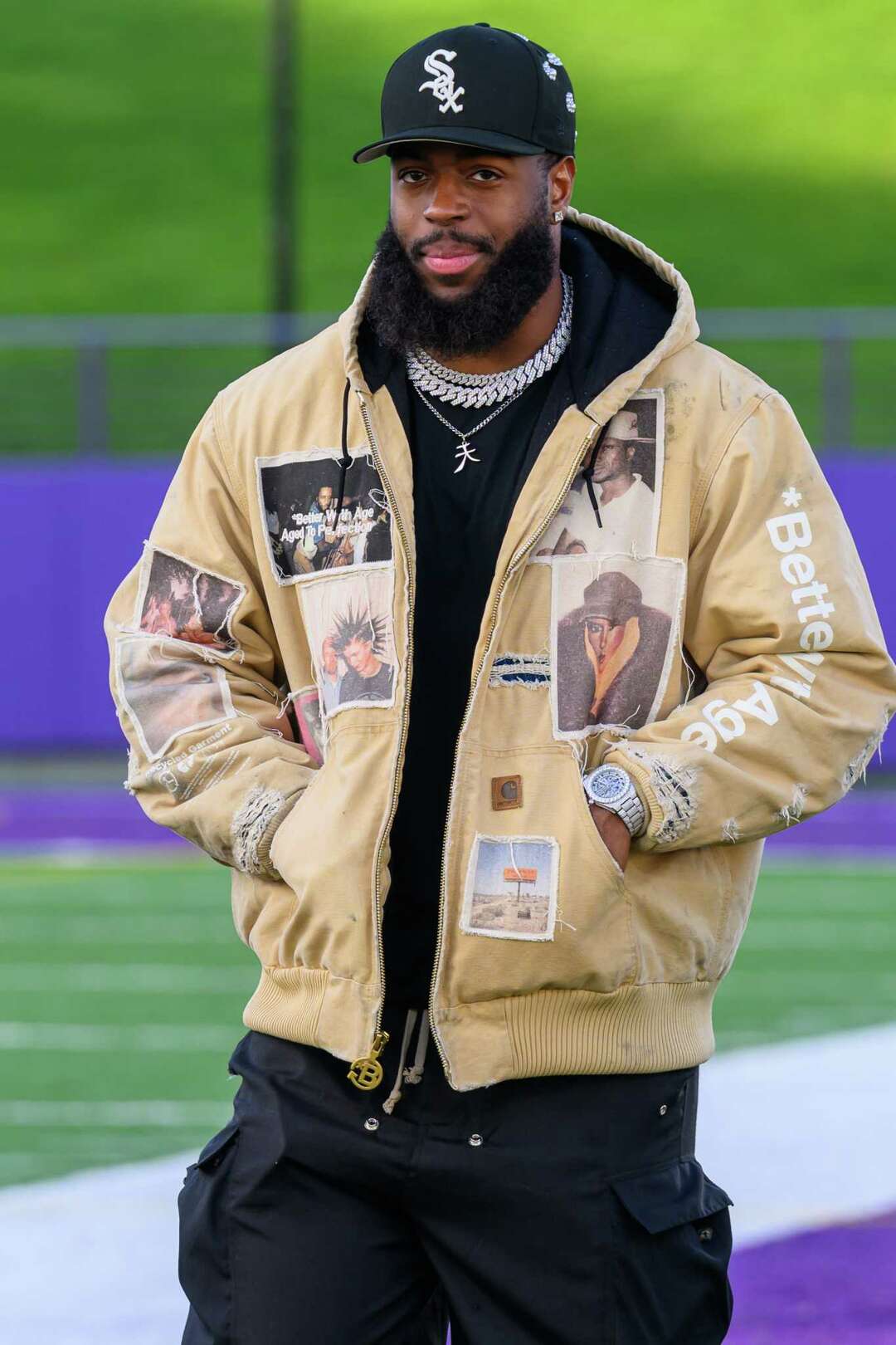 Jared Verse makes appearance at UAlbany football Spring Game