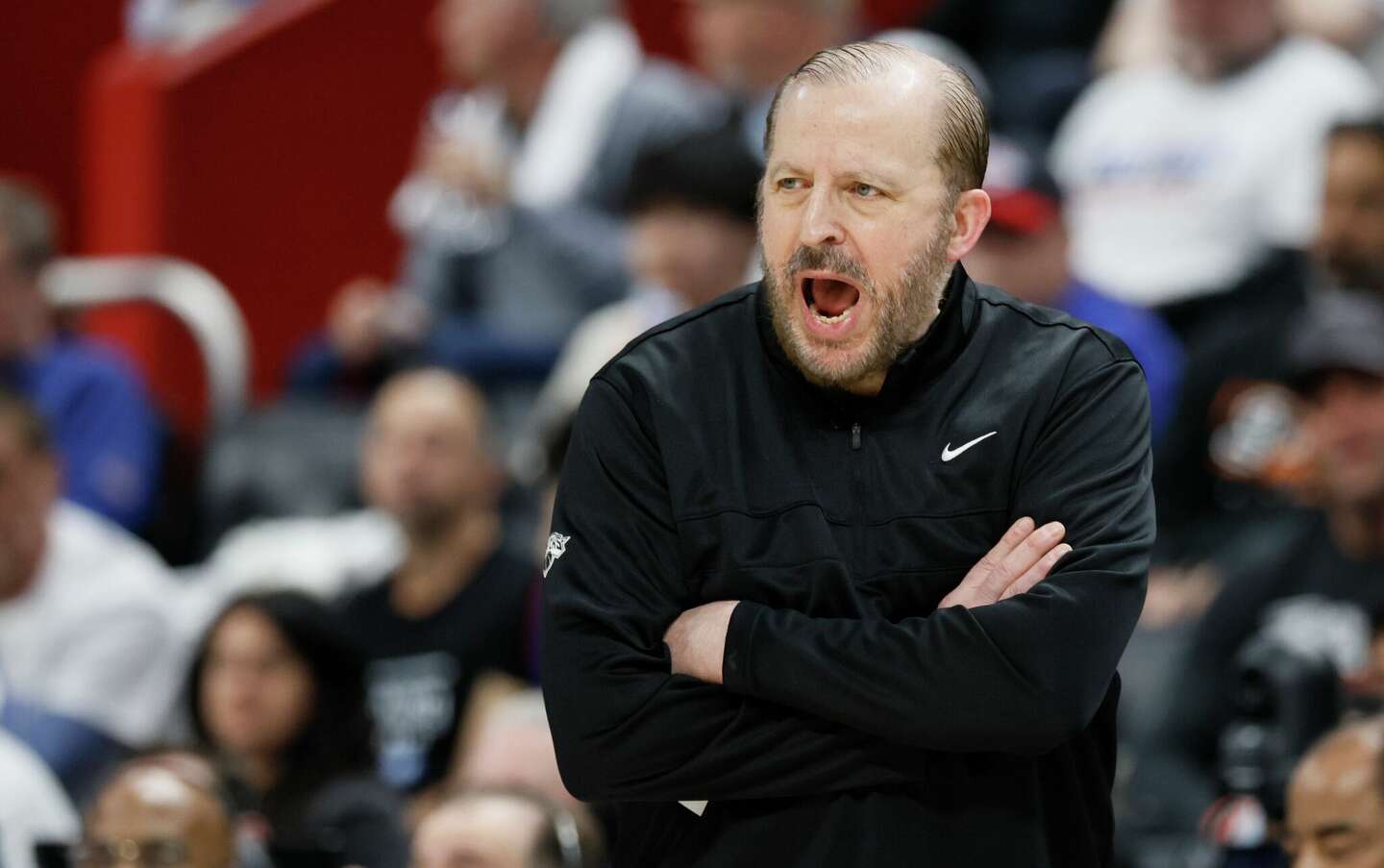 Connecticut native Tom Thibodeau stops by UConn practice