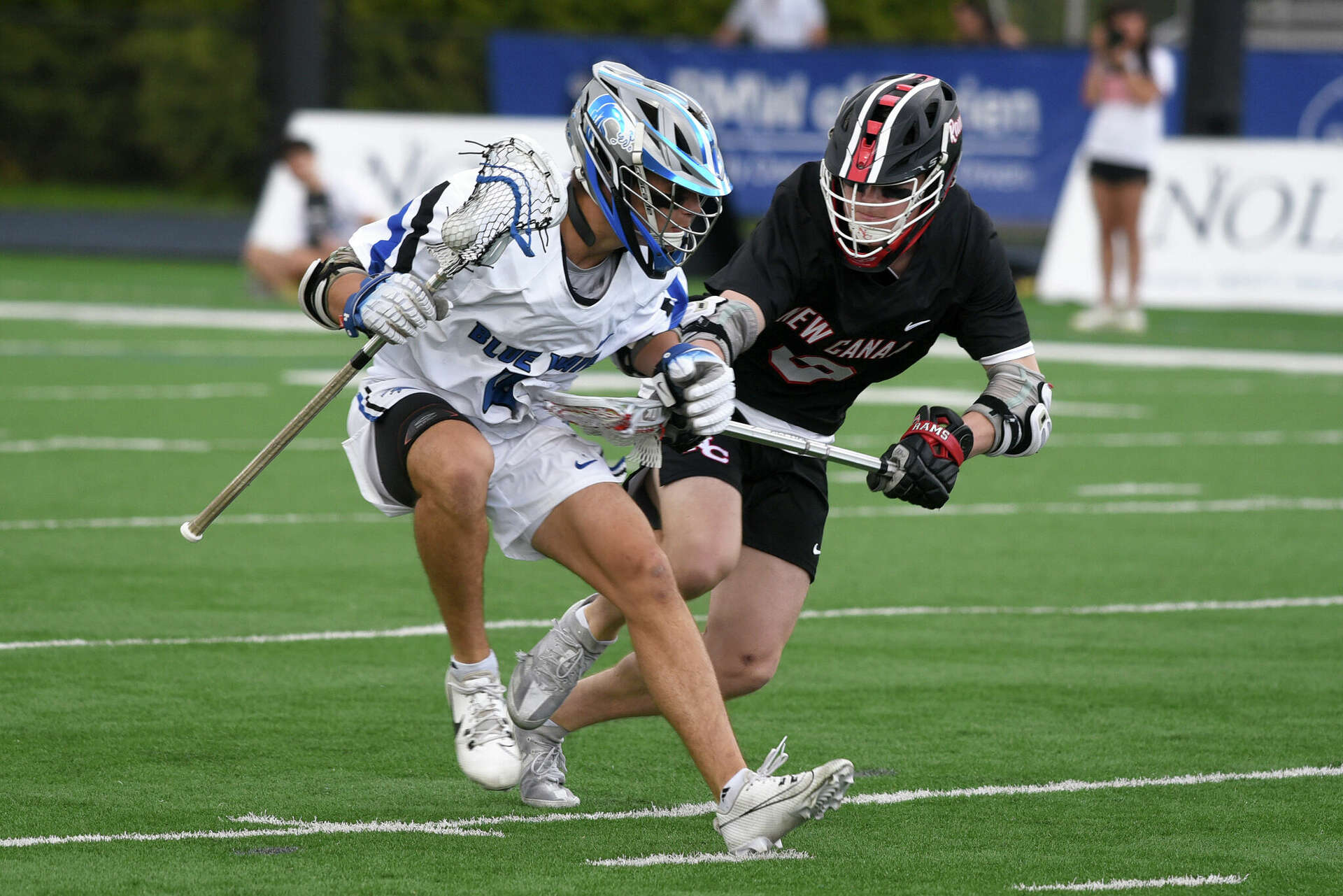 New Canaan boys lacrosse defeats Darien in key FCIAC, Class LL game