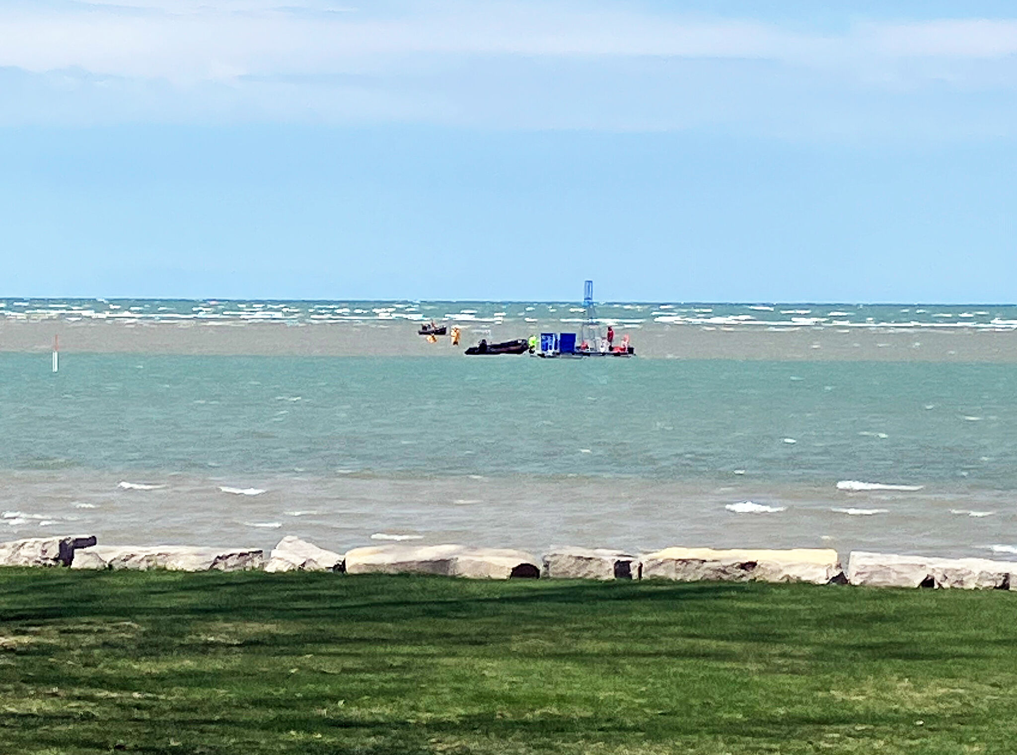 Caseville firefighters rescue stranded boats near Sand Point