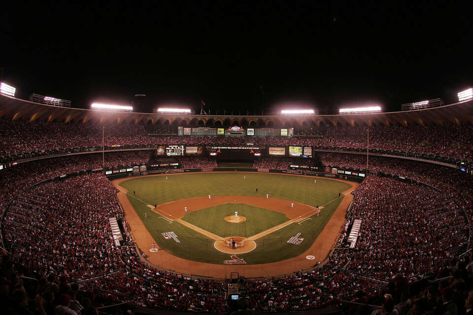 Busch Stadium II, home of the St. Louis Cardinals, opened May 12, 1966
