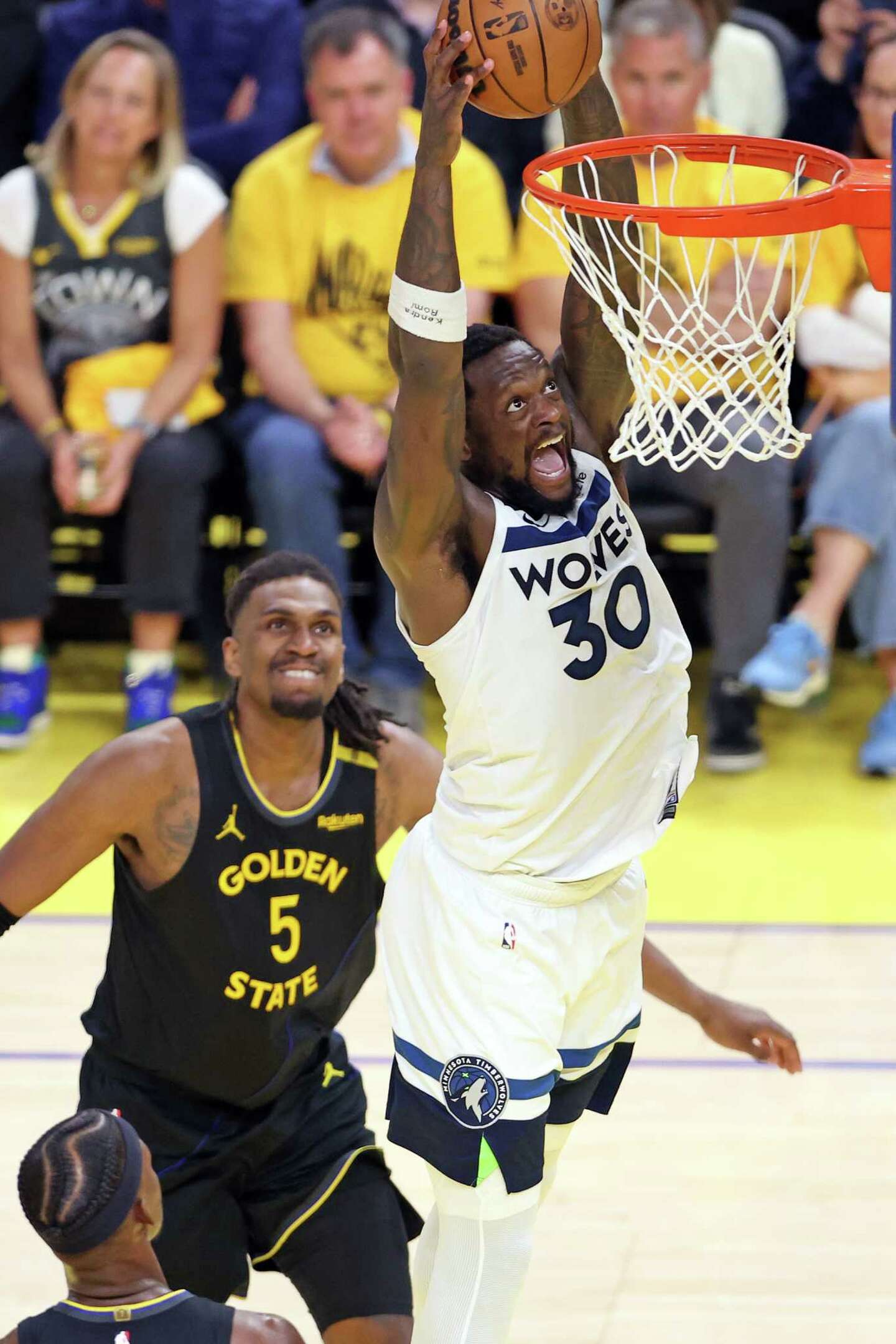 Warriors flattened by T’wolves in second half, on brink of elimination