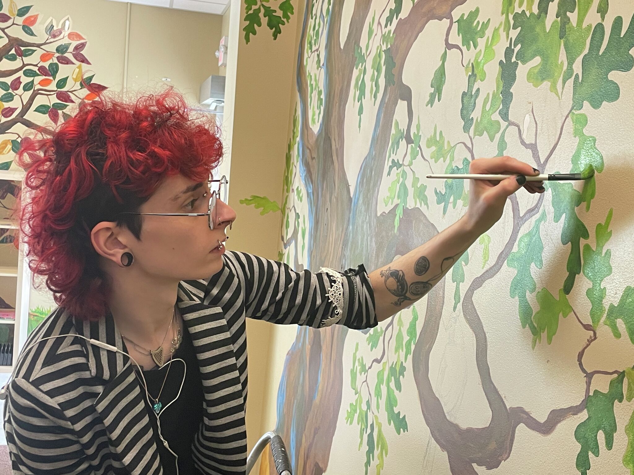 Artist creates storybook mural in Big Rapids Michigan