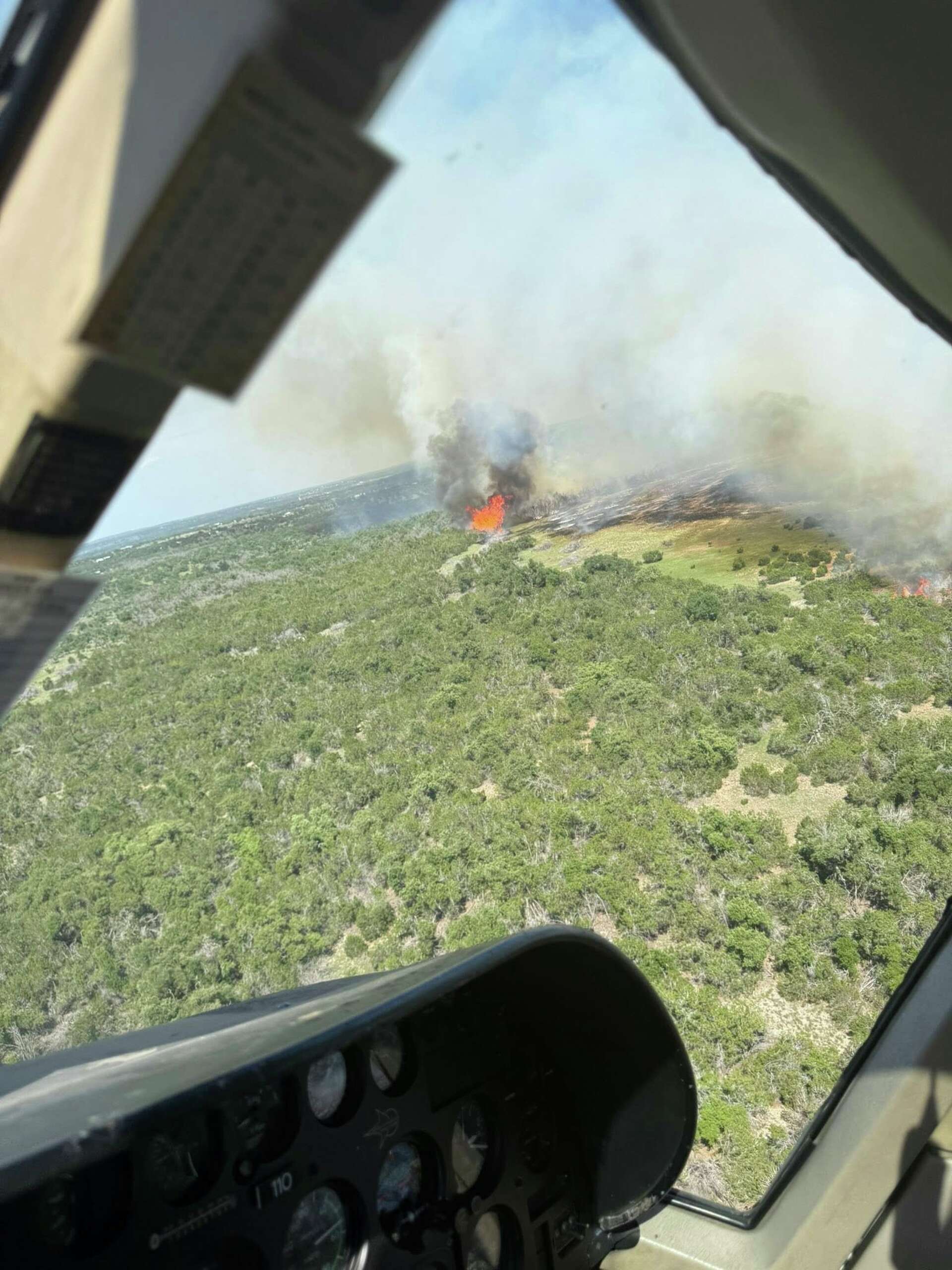 Fredericksburg grass fire continues to burn, 55% contained