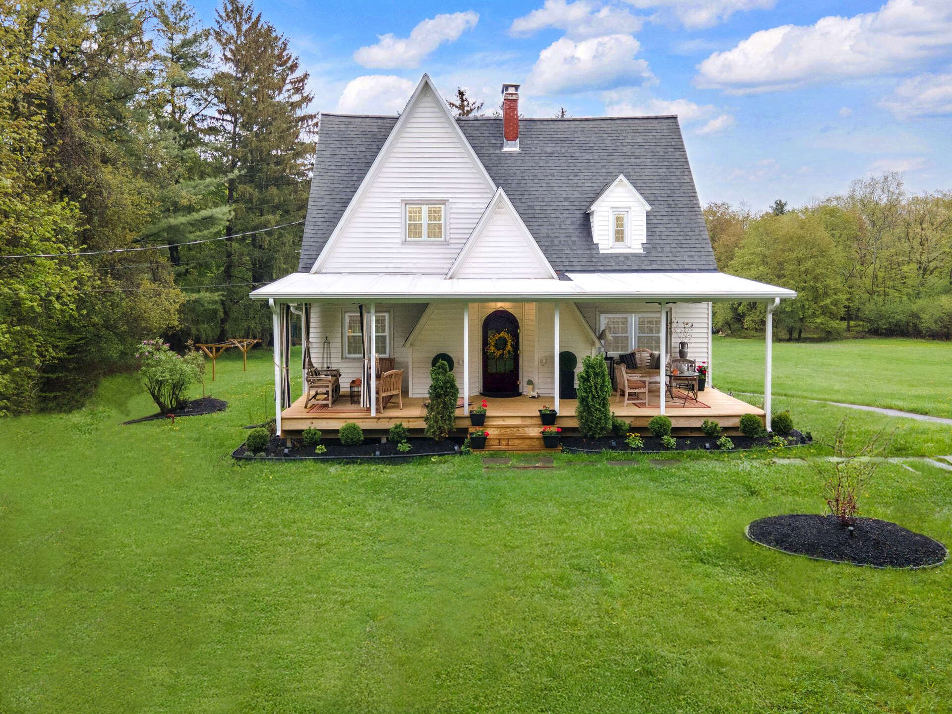 1920s farmhouse for sale in Burnt Hills with barn, orchard, 3 acres