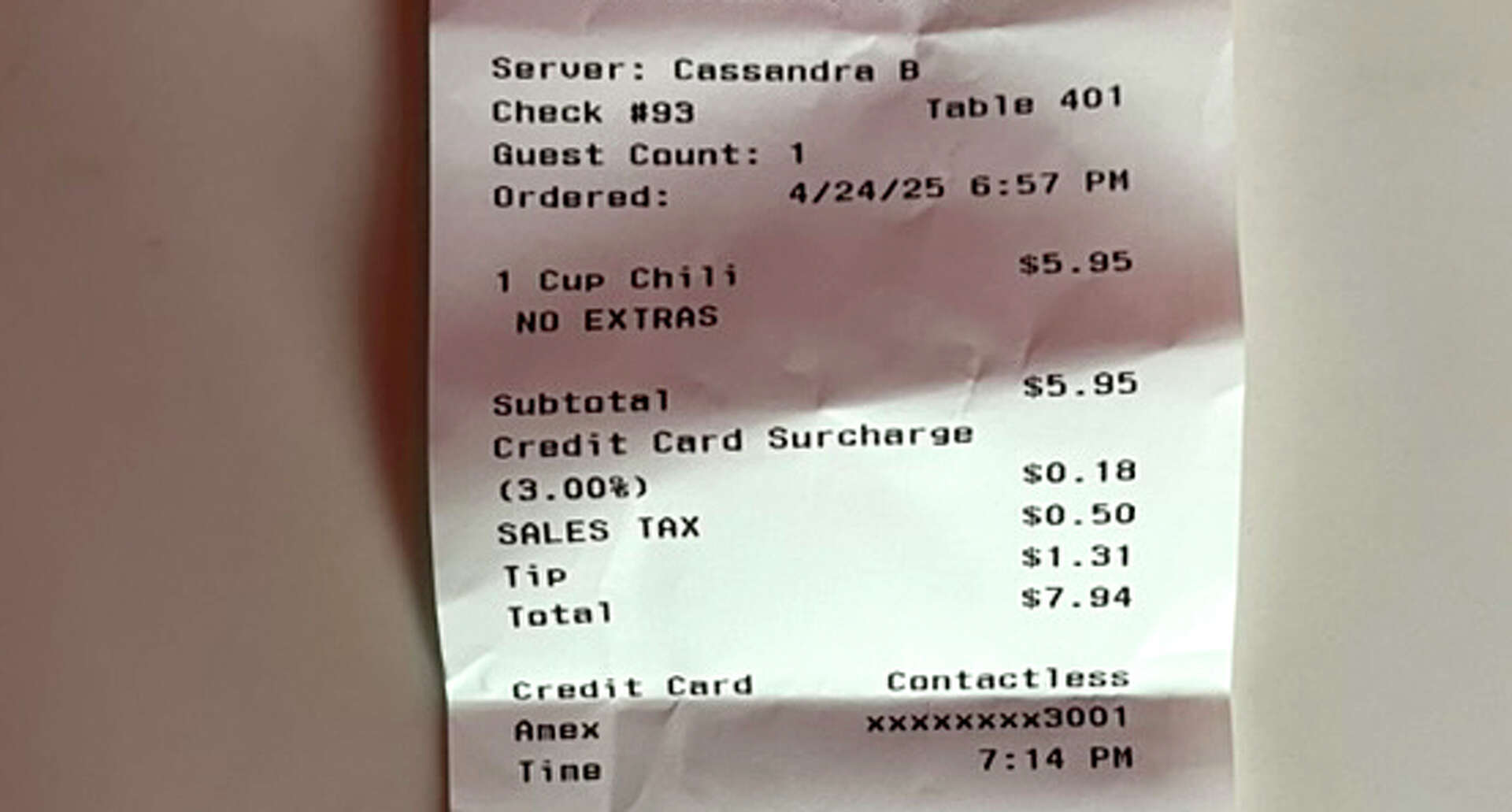 Check your restaurant receipt — you could be paying extra