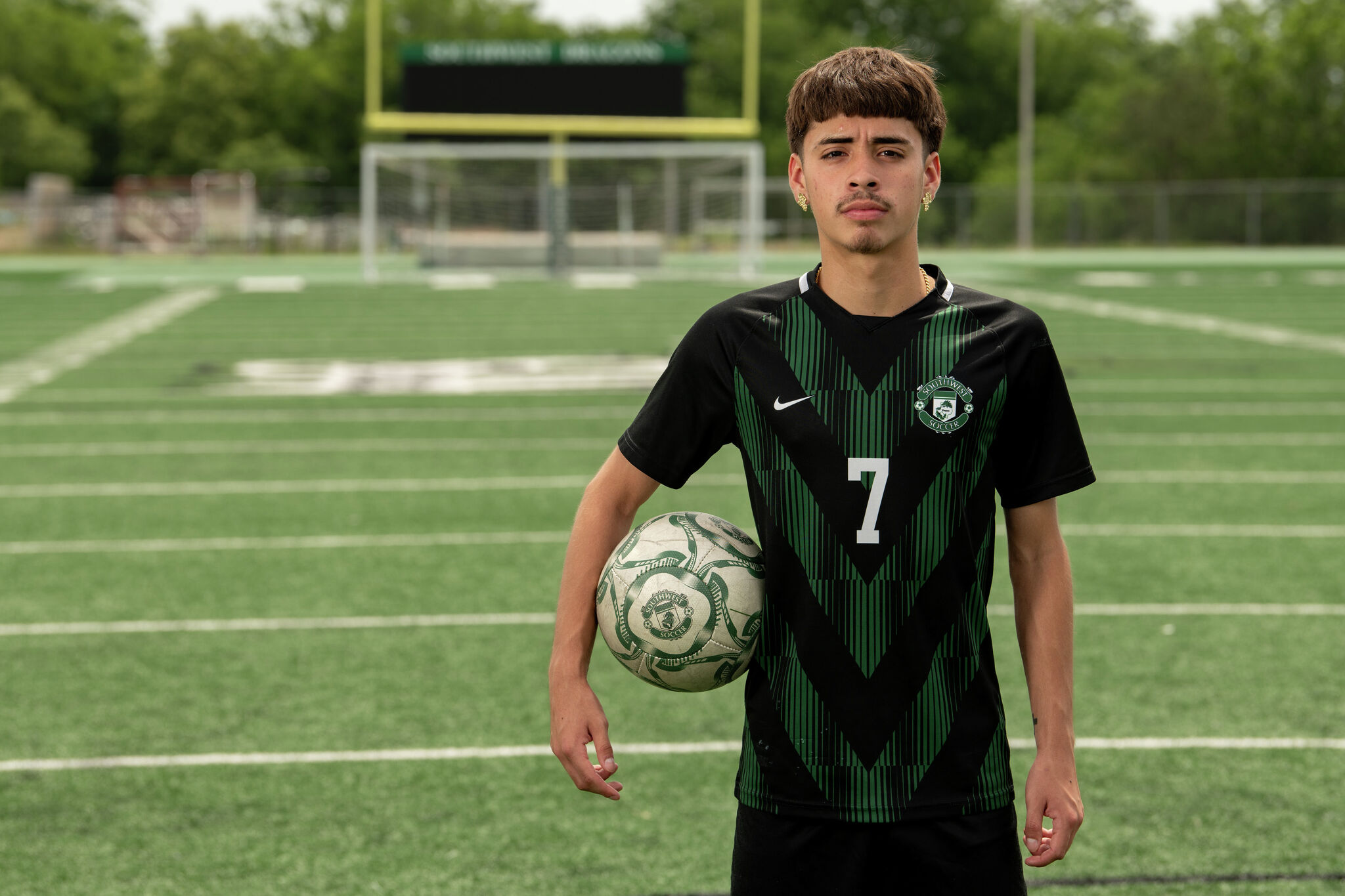 Southwest's Caleb Barajas selected as 2025 E-N Boys Soccer Player.