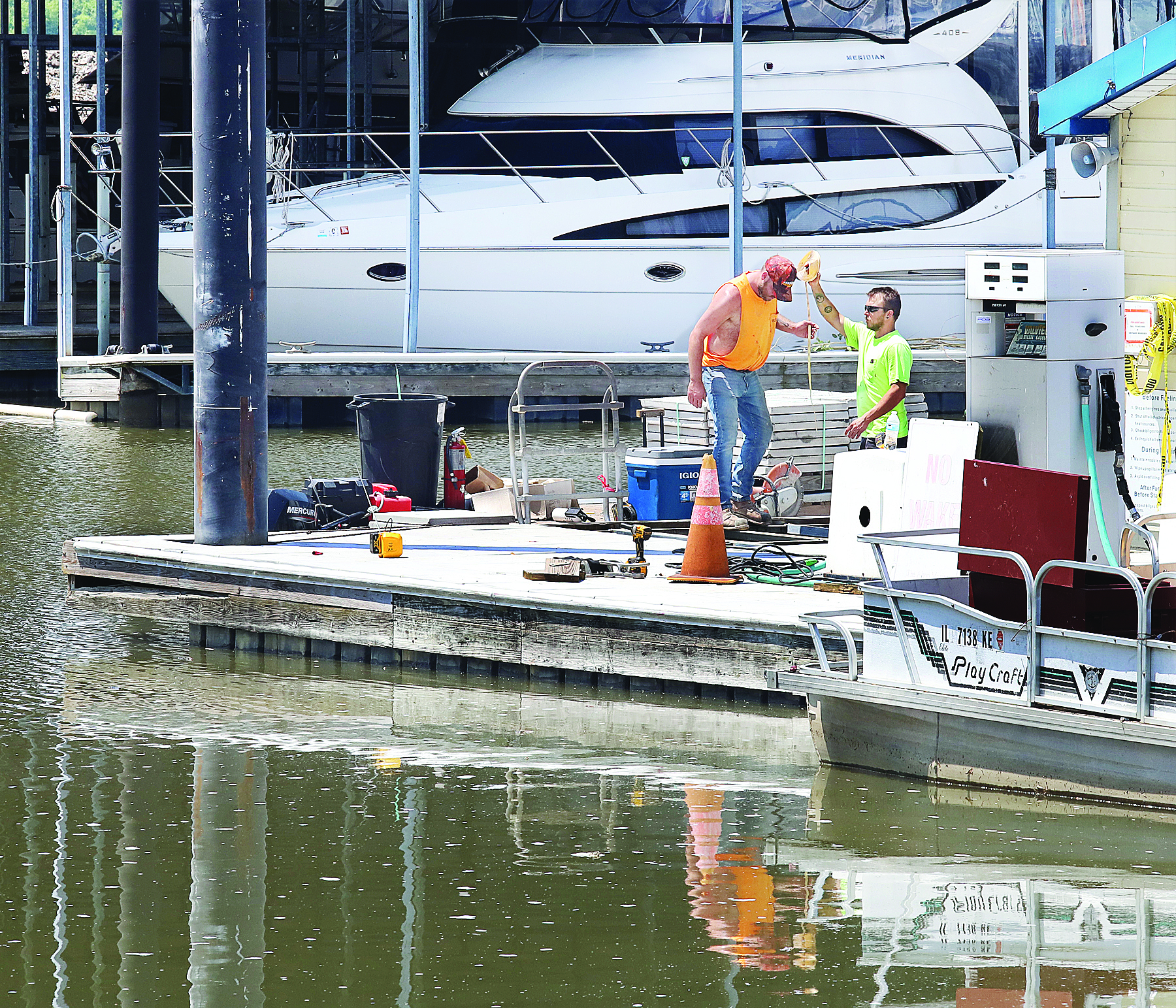 Alton Marina nears completion of new decking ahead of boating season