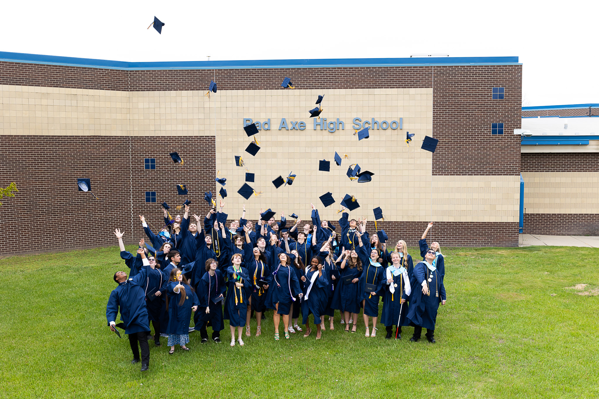 Bad Axe Hight School seniors enjoy graduation day