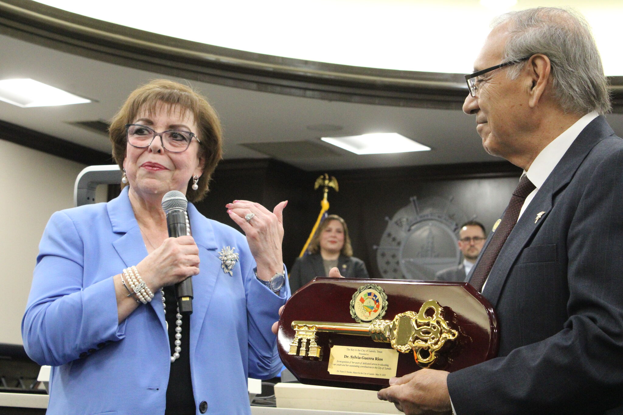 LISD Superintendent Sylvia Rios receives Key to the City honor