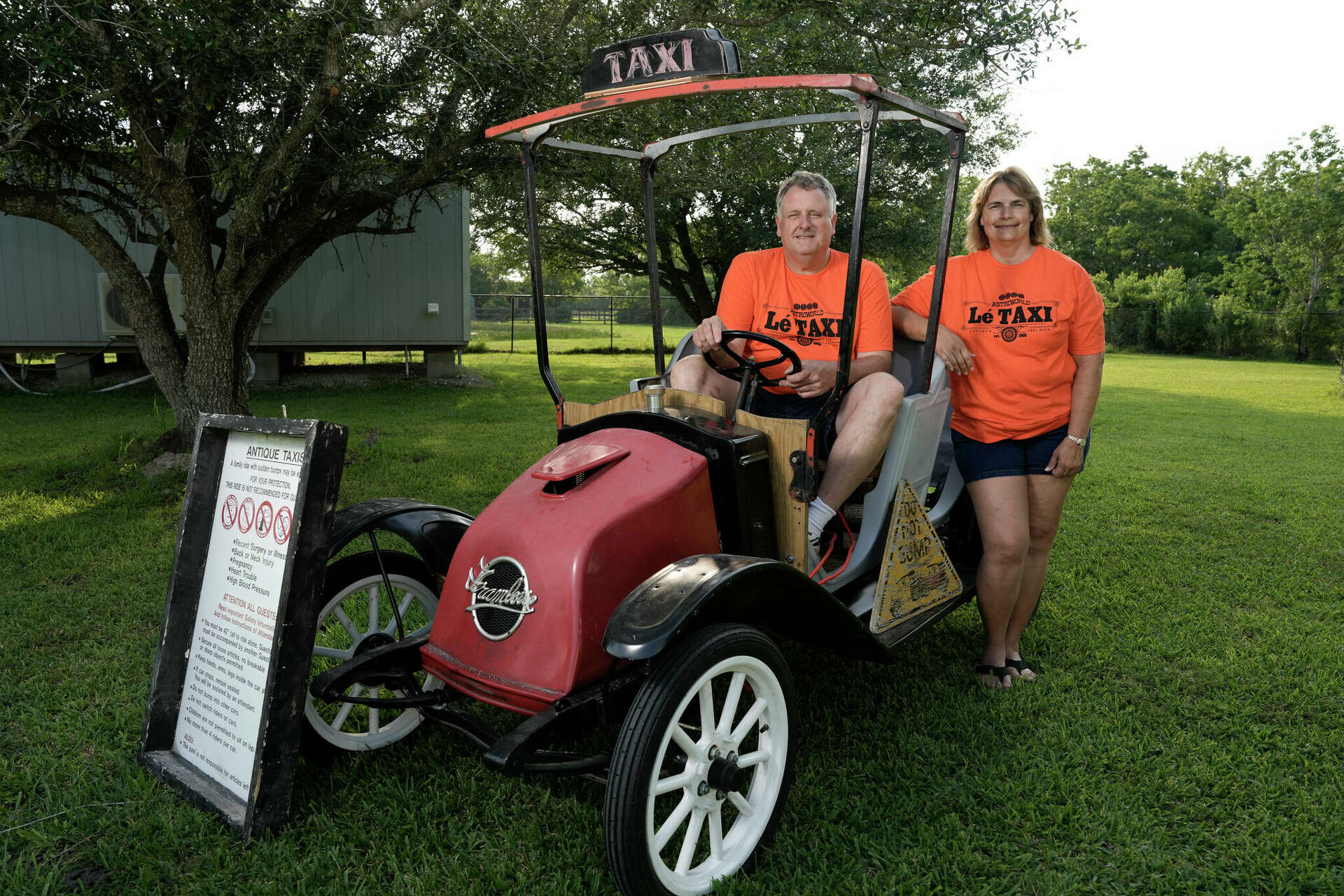 AstroWorld's antique taxis are back on the road — sort of
