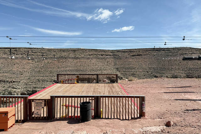 This zip line soars 500 feet over a natural wonder of the world
