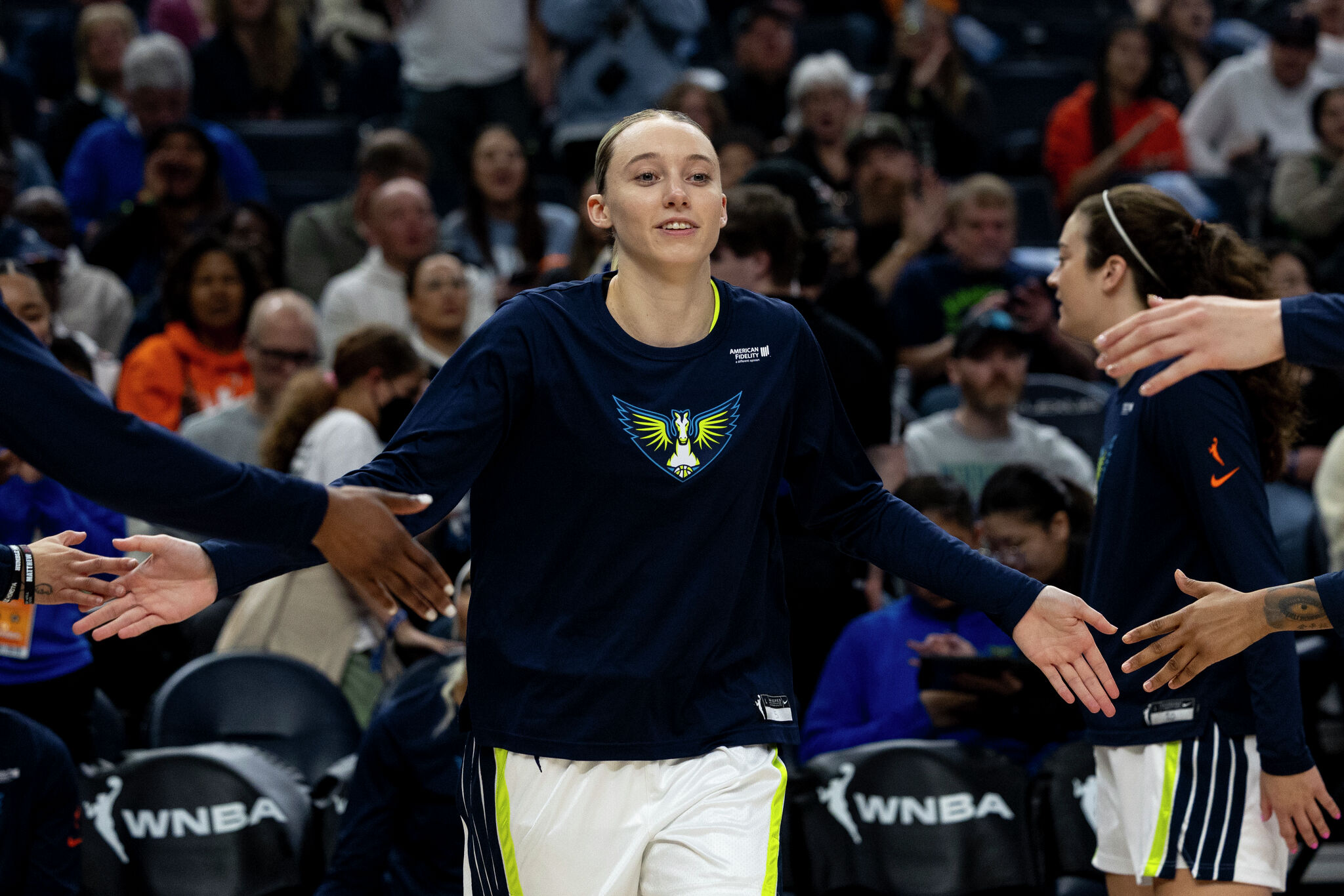 UConn's Azzi Fudd at Paige Bueckers' WNBA game in Minnesota