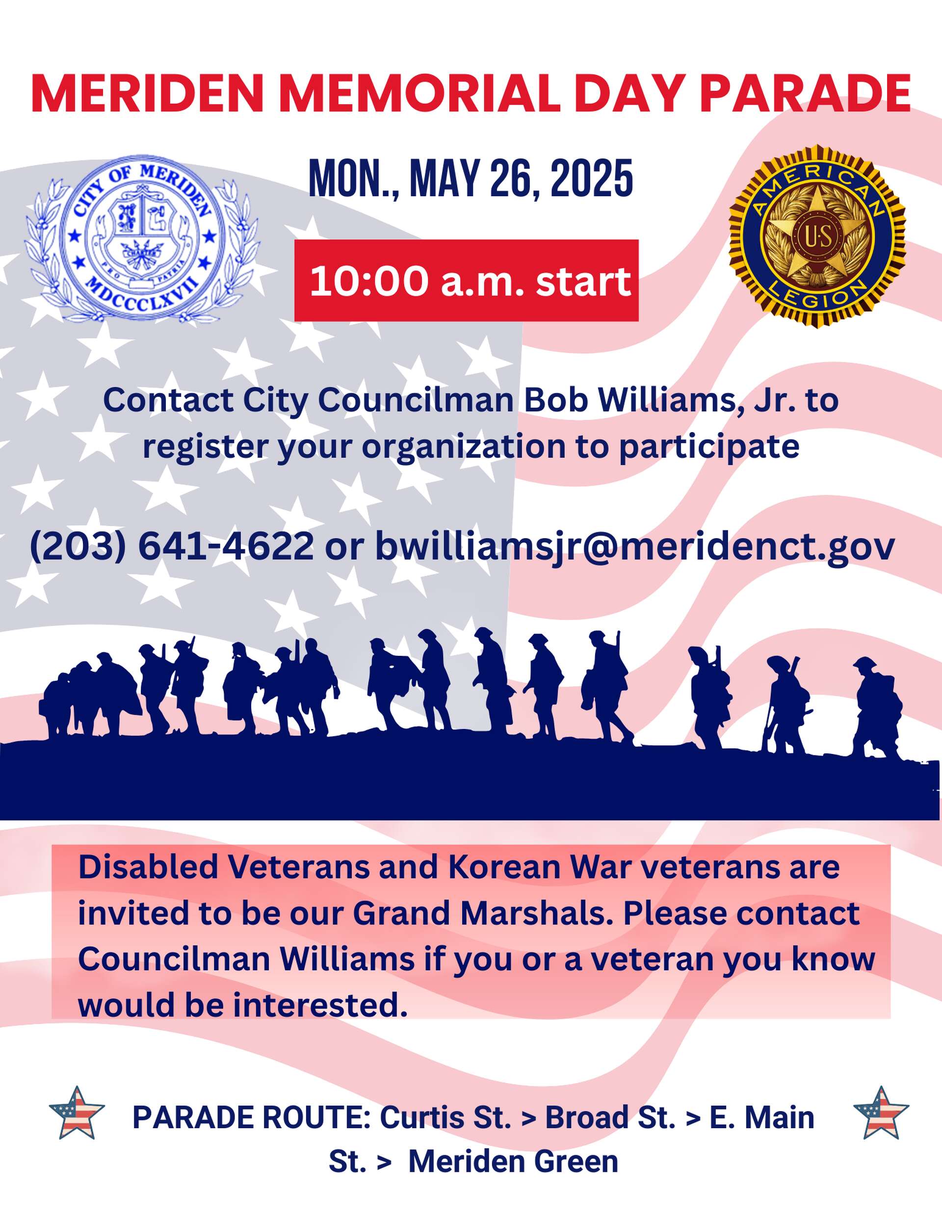Meriden Memorial Day parade seeking veterans to participate