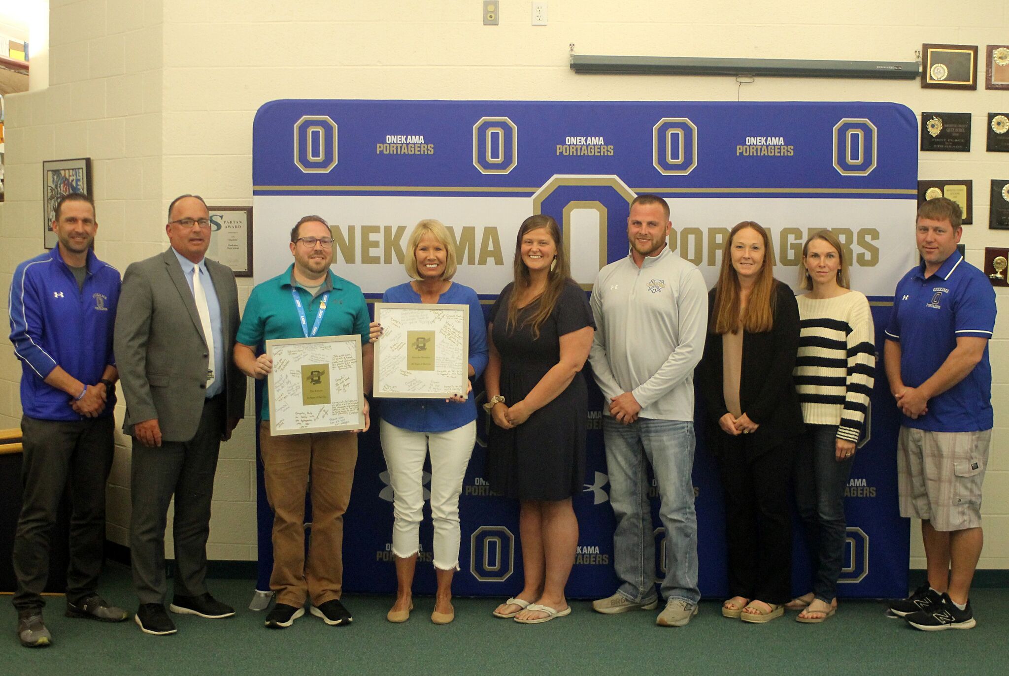 2 Onekama staff members honored at school board meeting