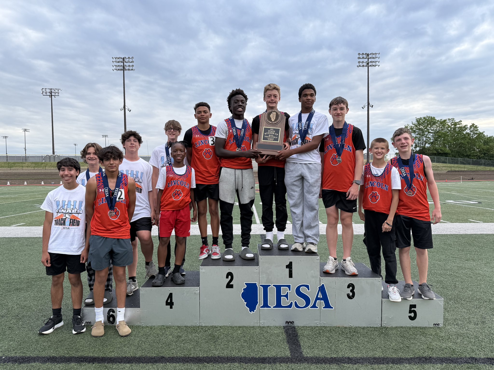 Lincoln seventh-grade boys nab second-place finish at state track meet
