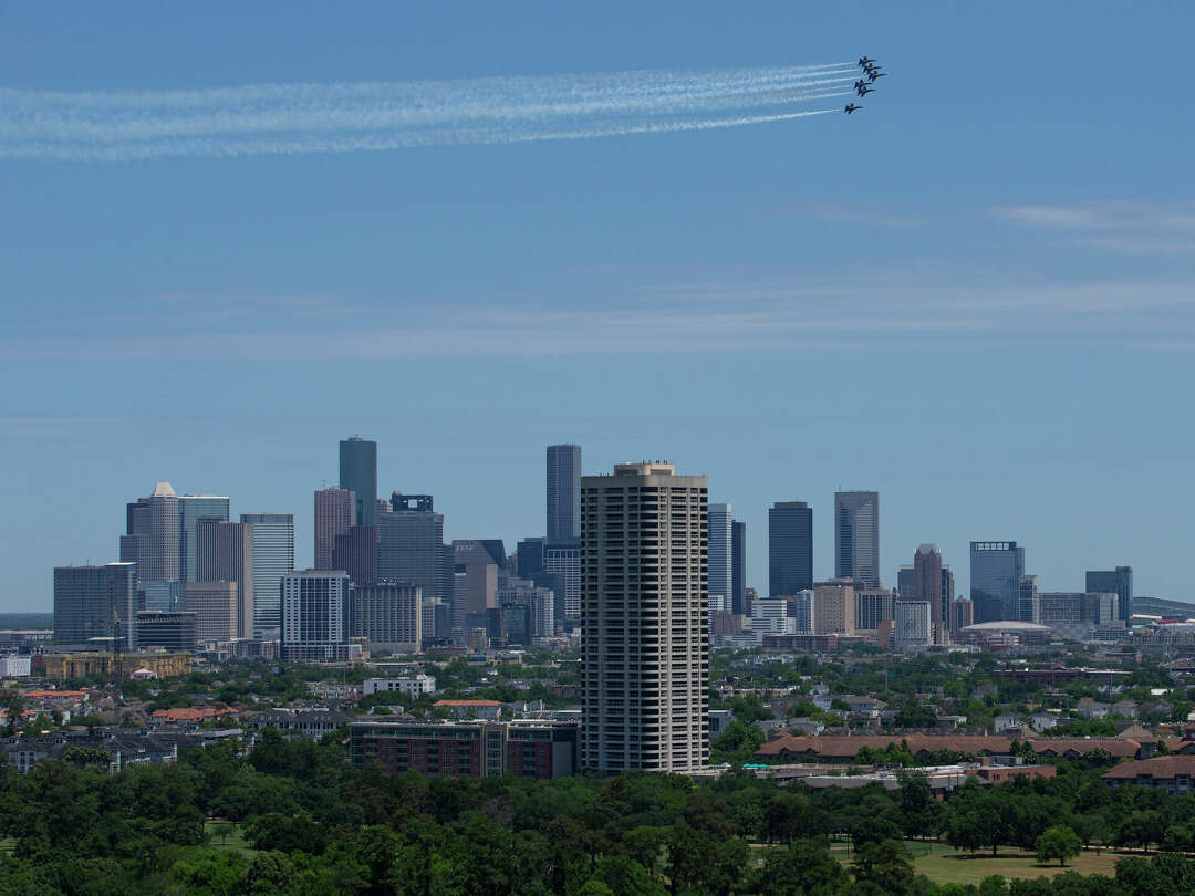 Military aircraft are a common sight in Houston skies