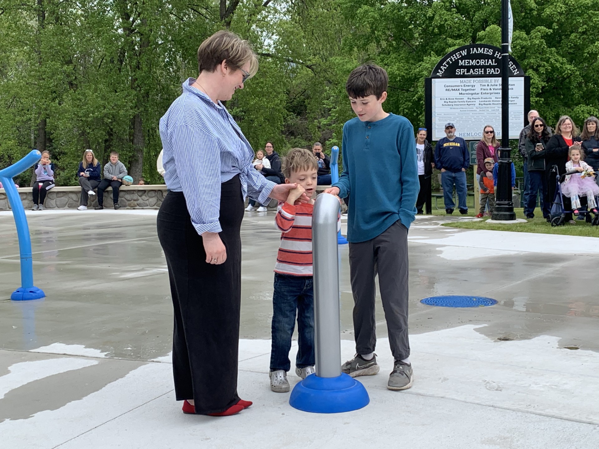 Big Rapids opens Matthew James Hansen Splash Pad at Hemlock Park
