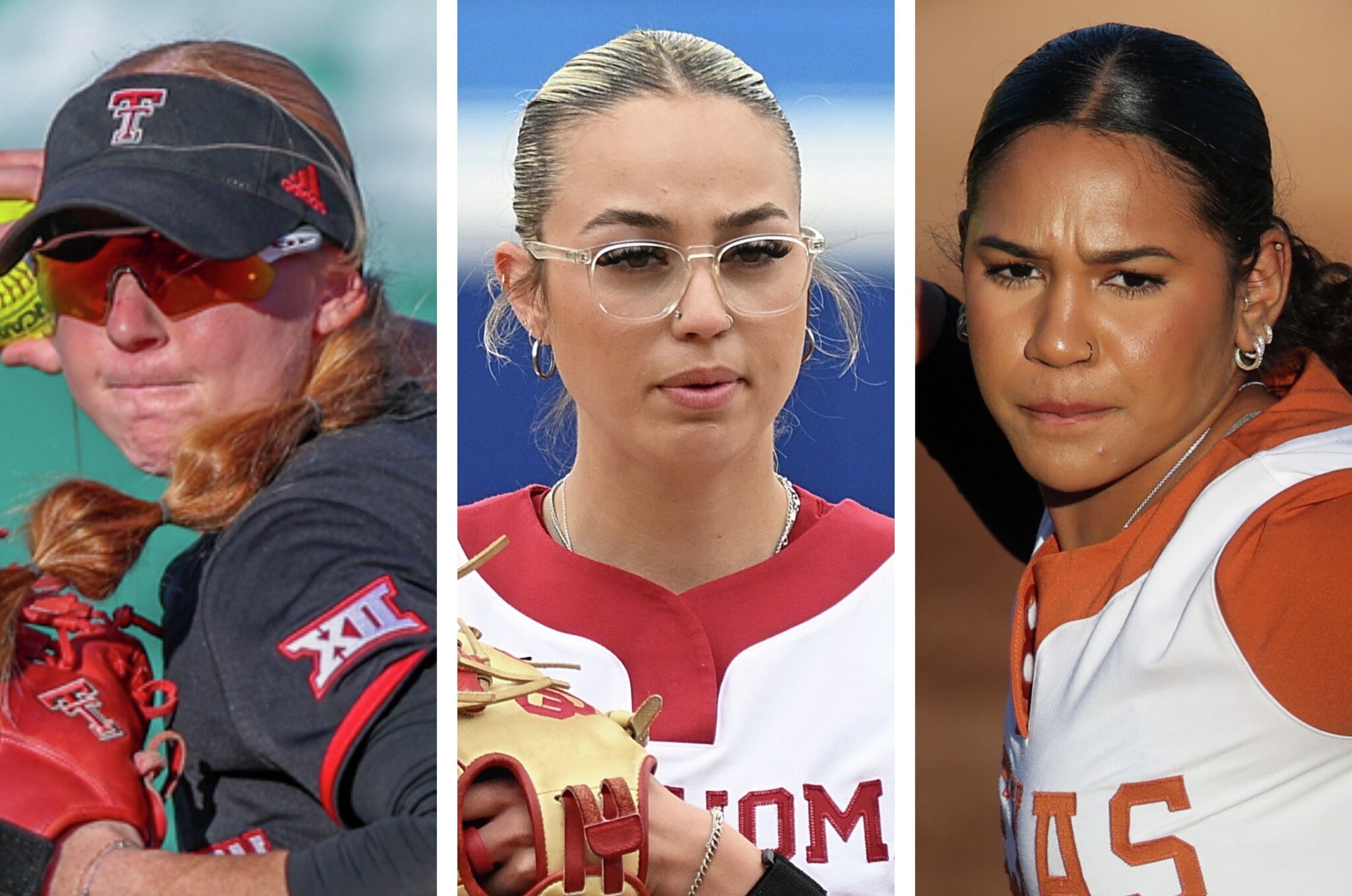 Houston softball players in 2025 Women's College World Series