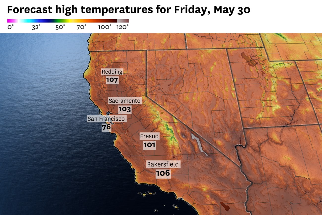 California heat wave unleashes triple-digit temps. Here’s the forecast
