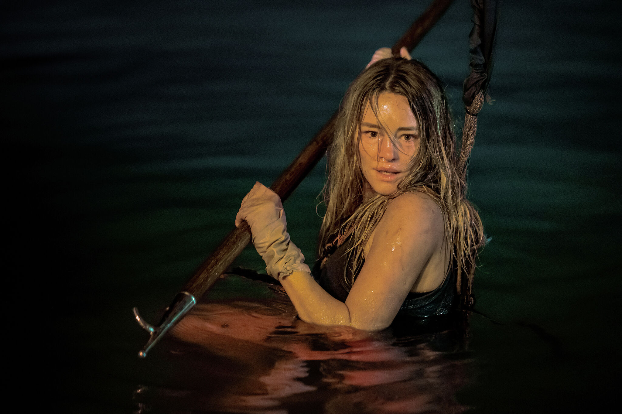 Hassie Harrison touts ‘Dangerous Animals’ take on shark thriller