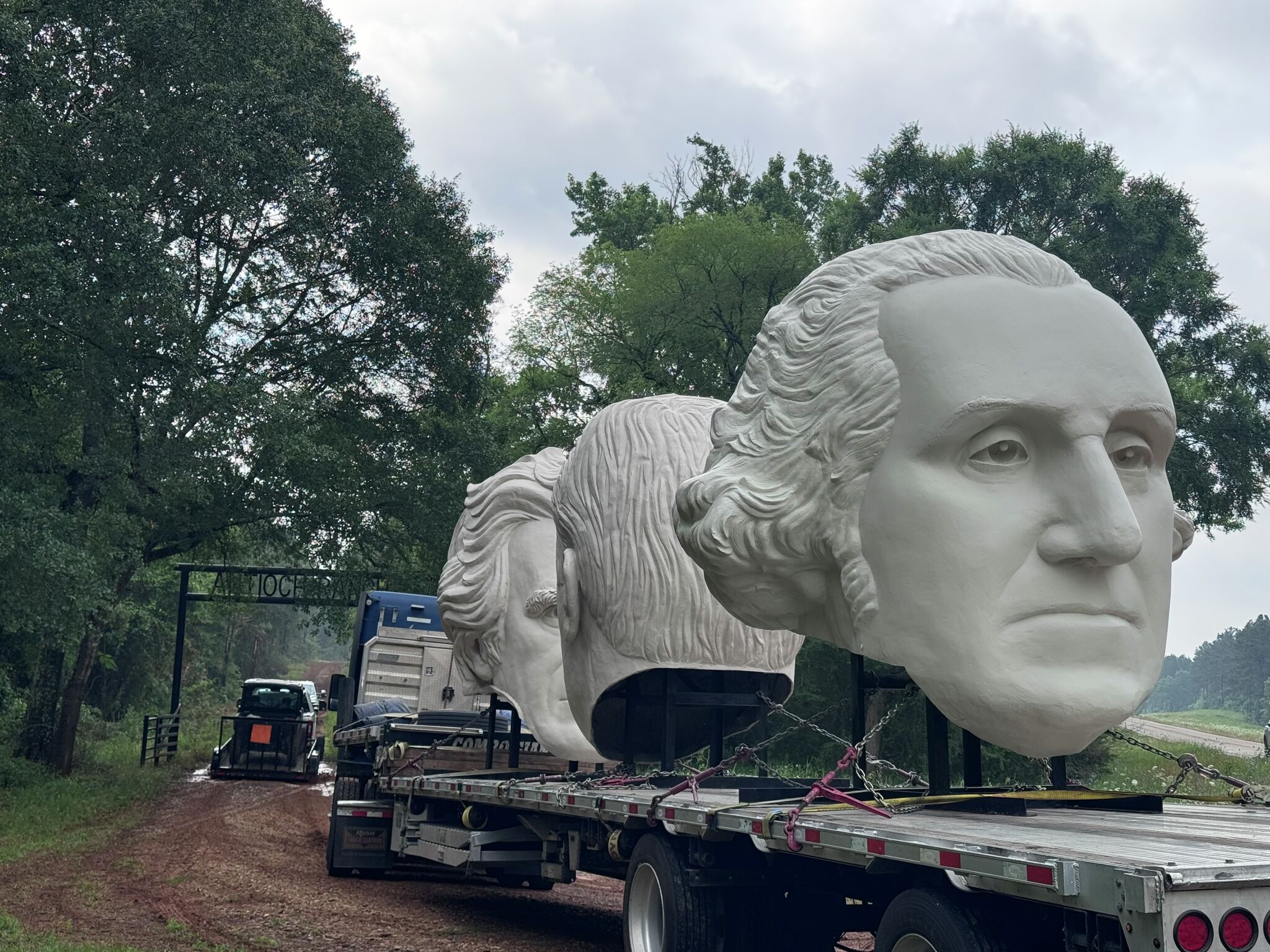 6 of David Adickes' president sculptures move to Tony Buzbee's ranch