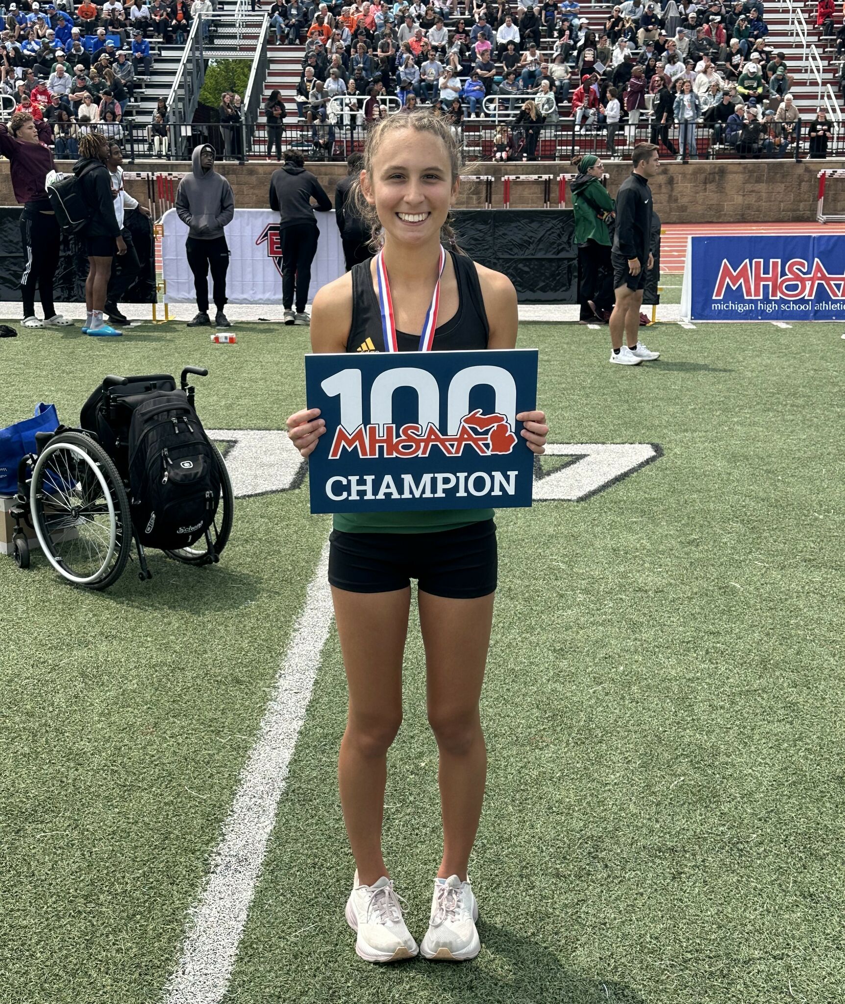 Dow's Garces wins state title in 1600, Stoecker 2nd in two events